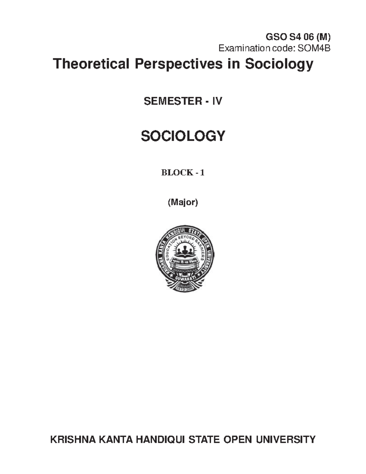 Main PDF - PDF - GSO S4 06 (M) Examination code: SOM4B Theoretical ...
