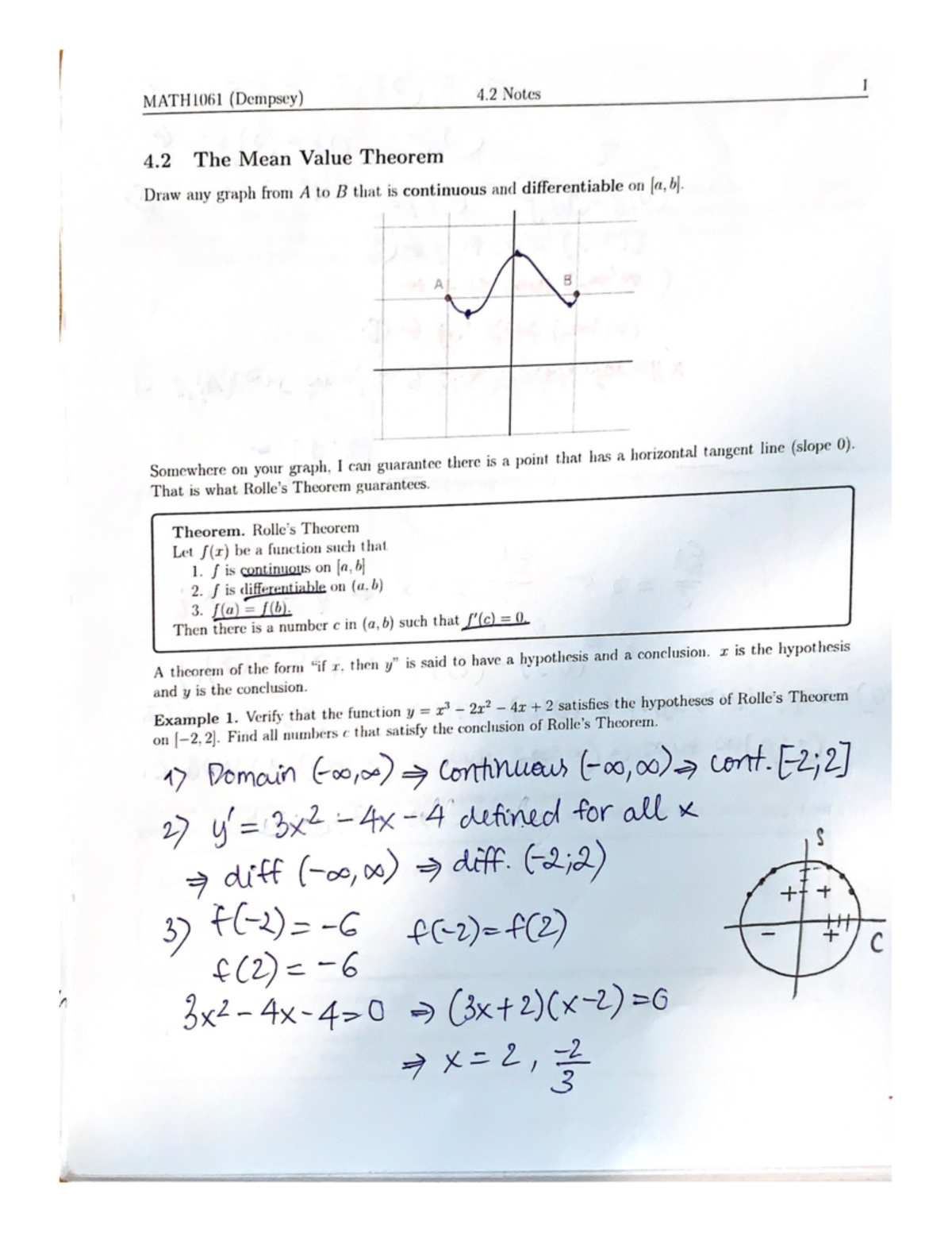 Mean value theorem - MATH1061 - Studocu