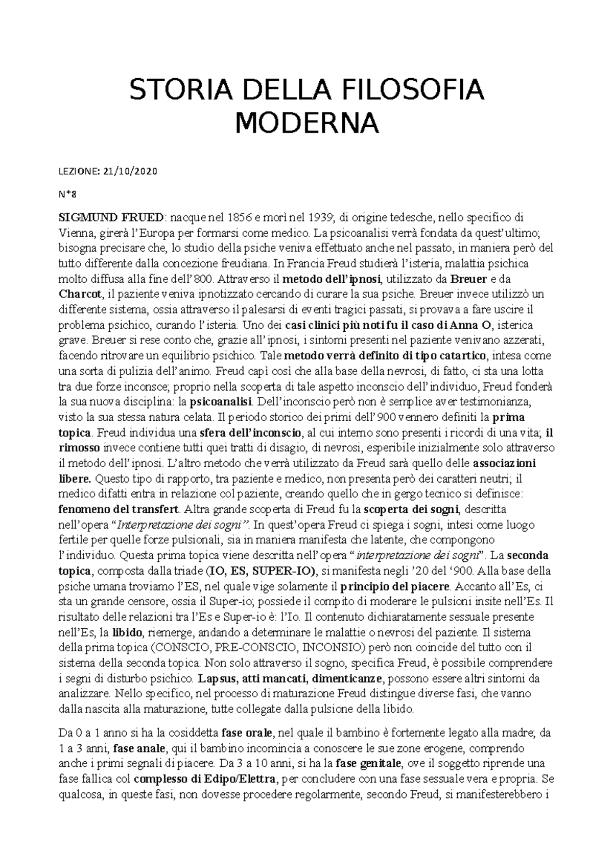 Freud-Husserl e La scuola di Francoforte - STORIA DELLA FILOSOFIA ...