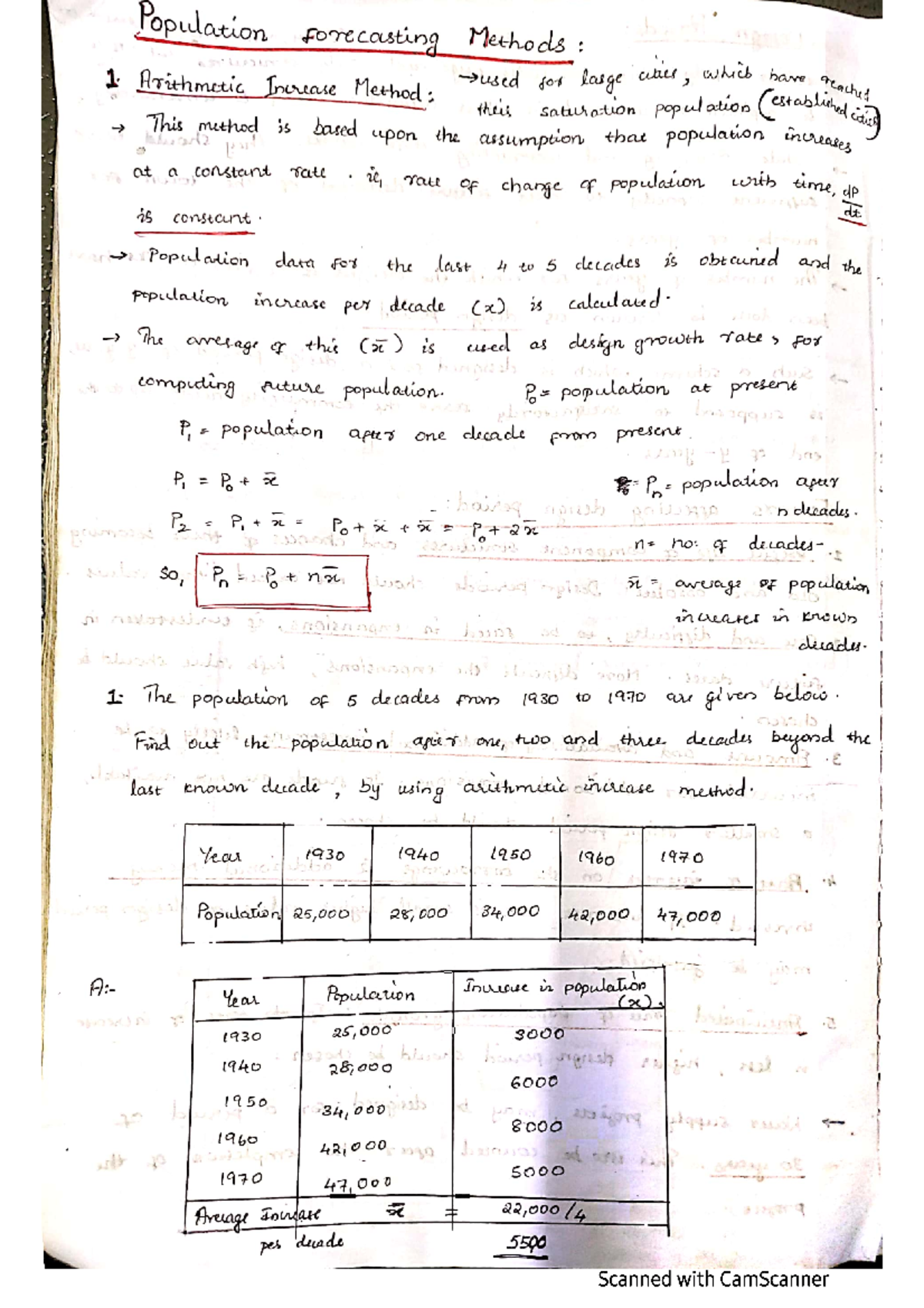 Population forecasting - problems - Environmental Engineering-1 - Studocu