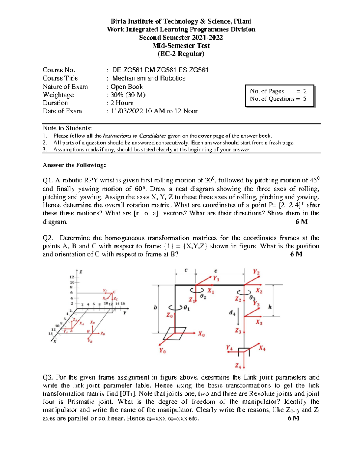 DE ZG561 EC-2R Second SEM 2021-2022 - Birla Institute of Technology ...
