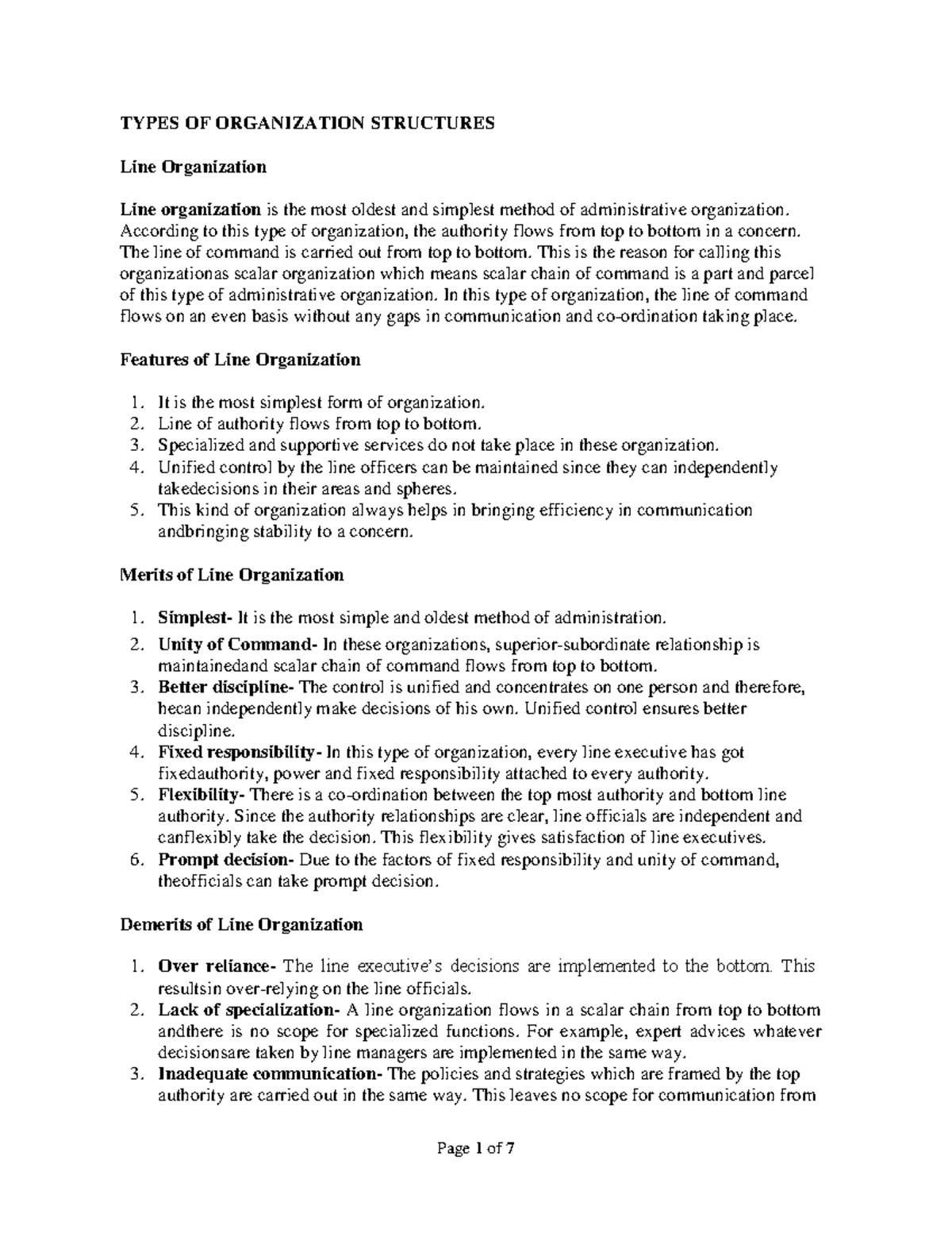 Types of Organization Structures - TYPES OF ORGANIZATION STRUCTURES ...