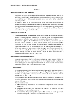 Resumen 1º parcial - DERECHO PENAL: PARTE GENERAL 1º PARCIAL MÓDULO 1 Y 2 MÓDULO 1 TEXTO 1: EL ...