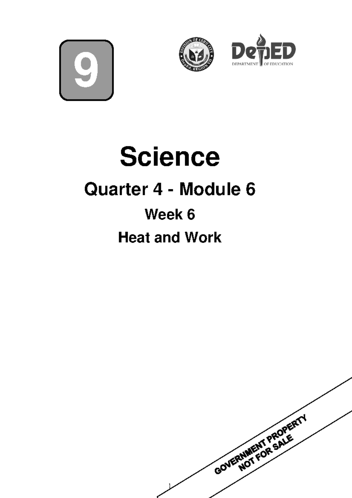 6 Q4 Science Science Quarter 4 Module 6 Week 6 Heat And Work 9