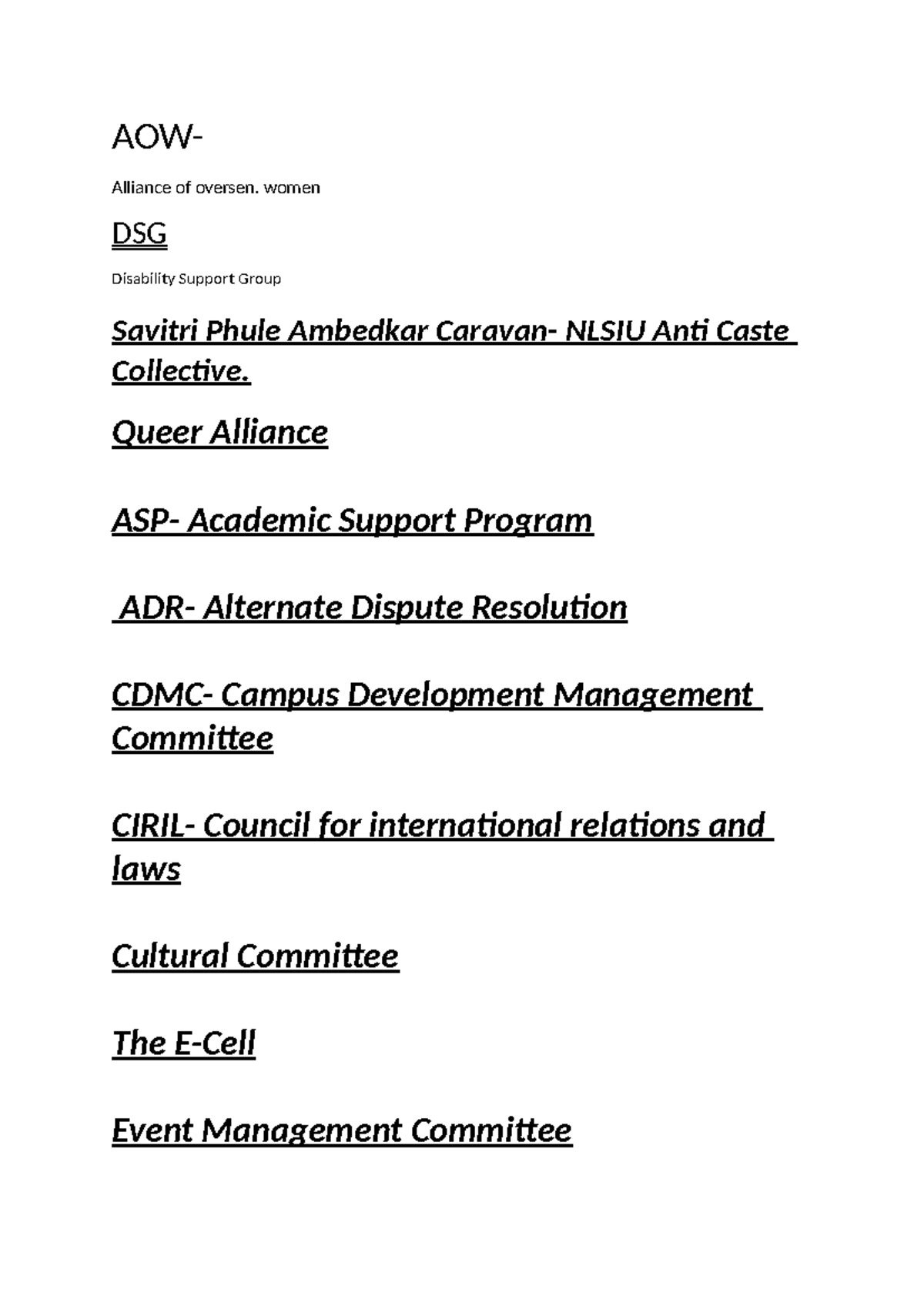 Collectives and Stuff - Idk bro, - Computer Science - AOW- Alliance of ...