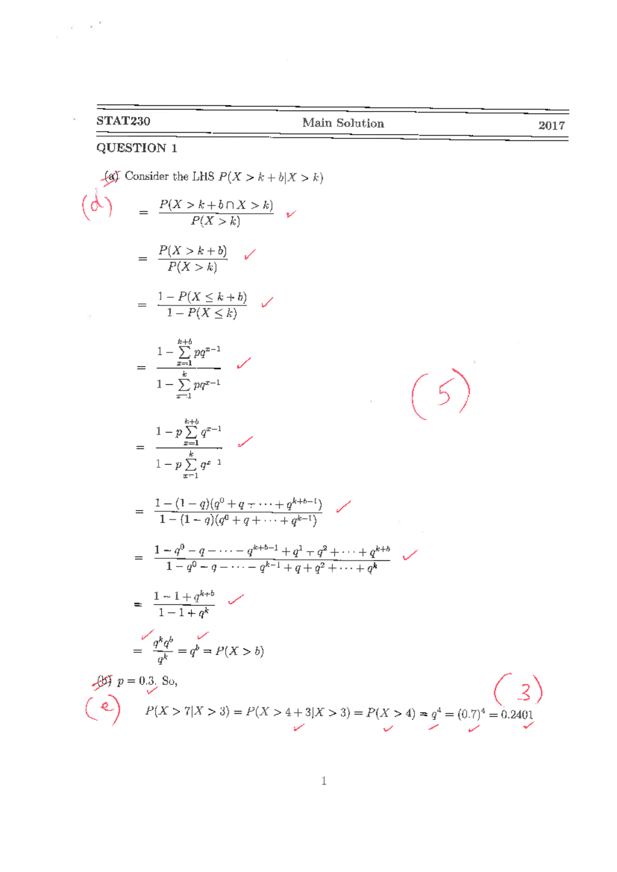 2017 Main Exam Solutions - Stat230 - Studocu