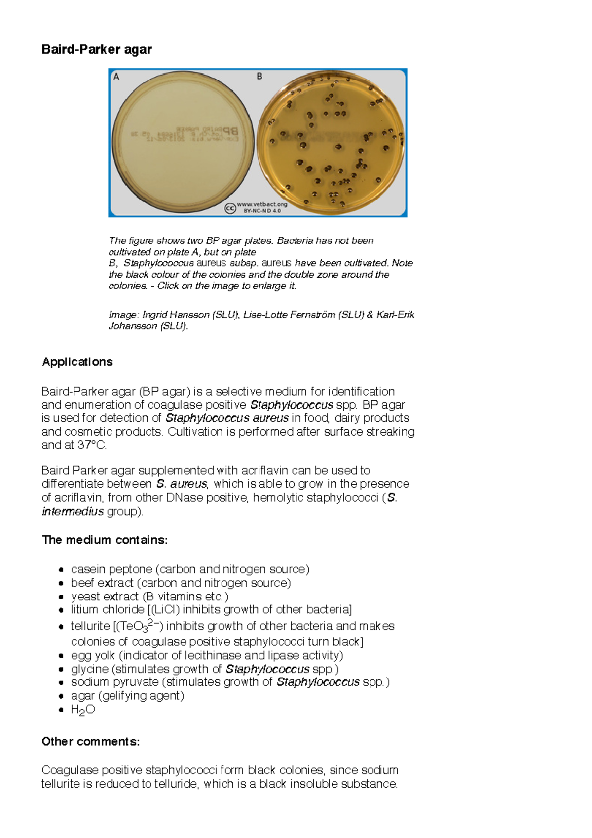 different agar plates summaries - The figure shows two BP agar plates ...