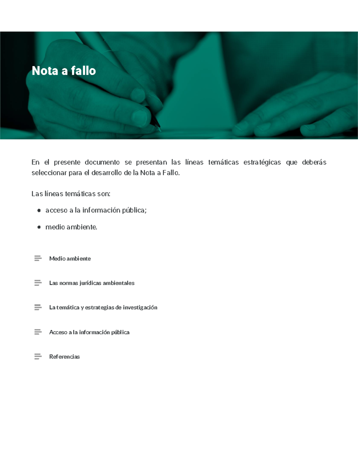 Nota a fallo - Modulo 0 TFG - ####### En el presente documento se ...