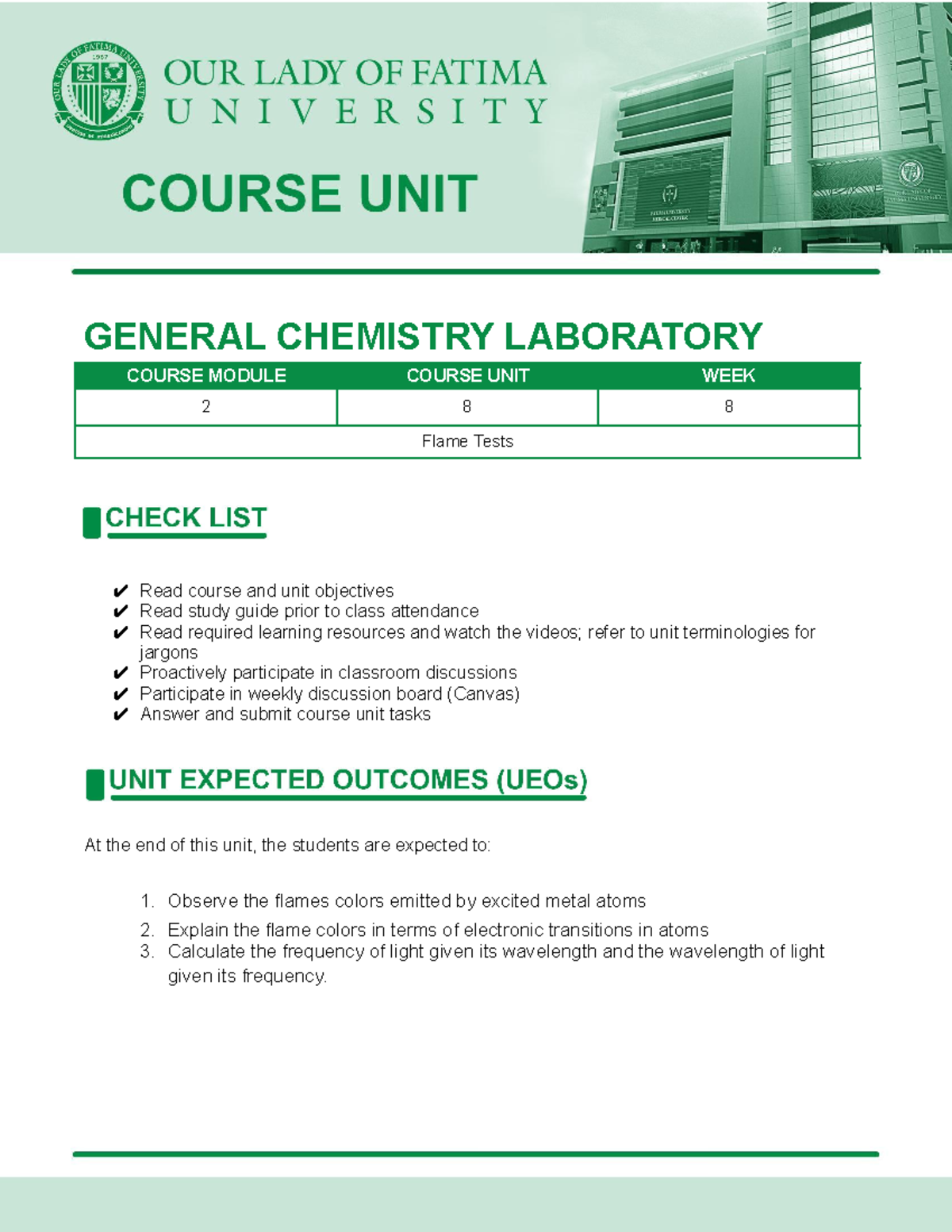 08-Flame-Tests - scas - GENERAL CHEMISTRY LABORATORY COURSE MODULE ...