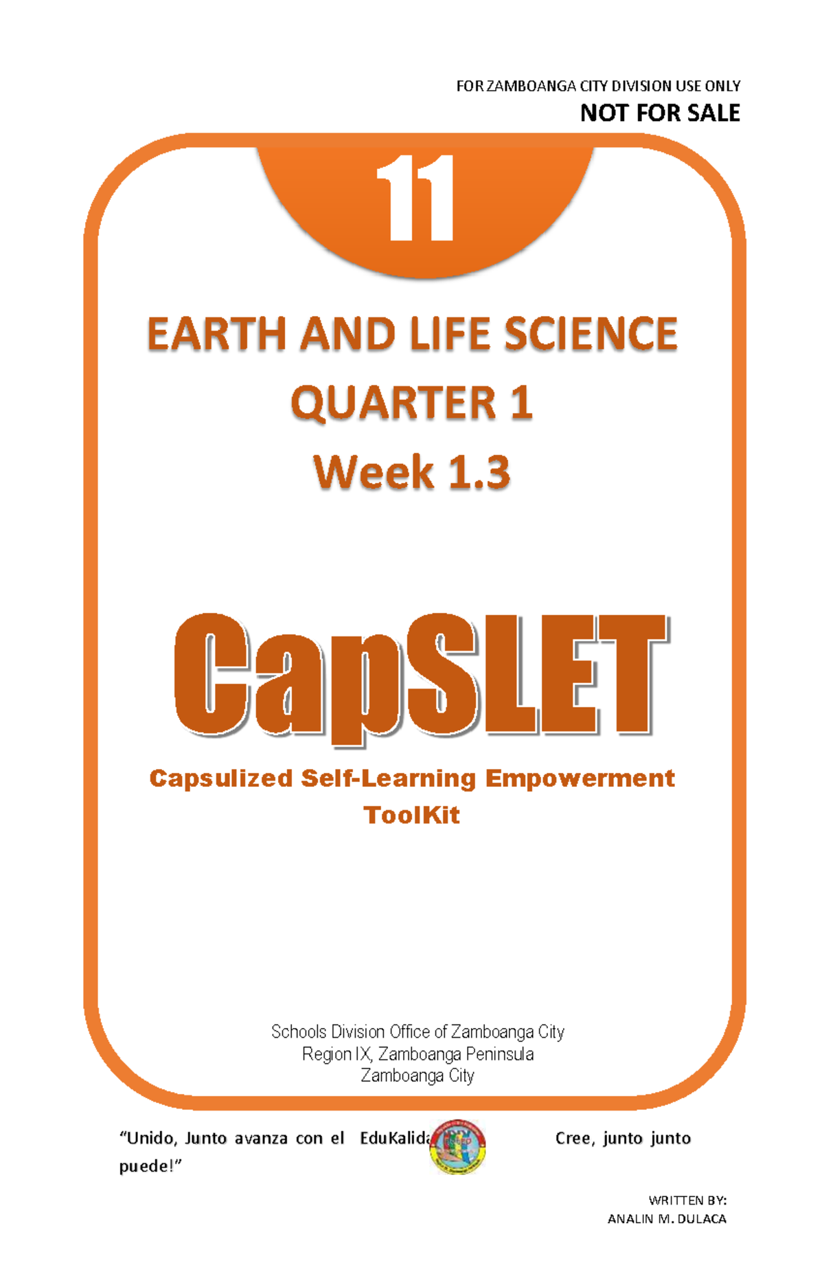 S.EAL.Q1 - Rocks and minerals - WRITTEN BY: EARTH AND LIFE SCIENCE ...