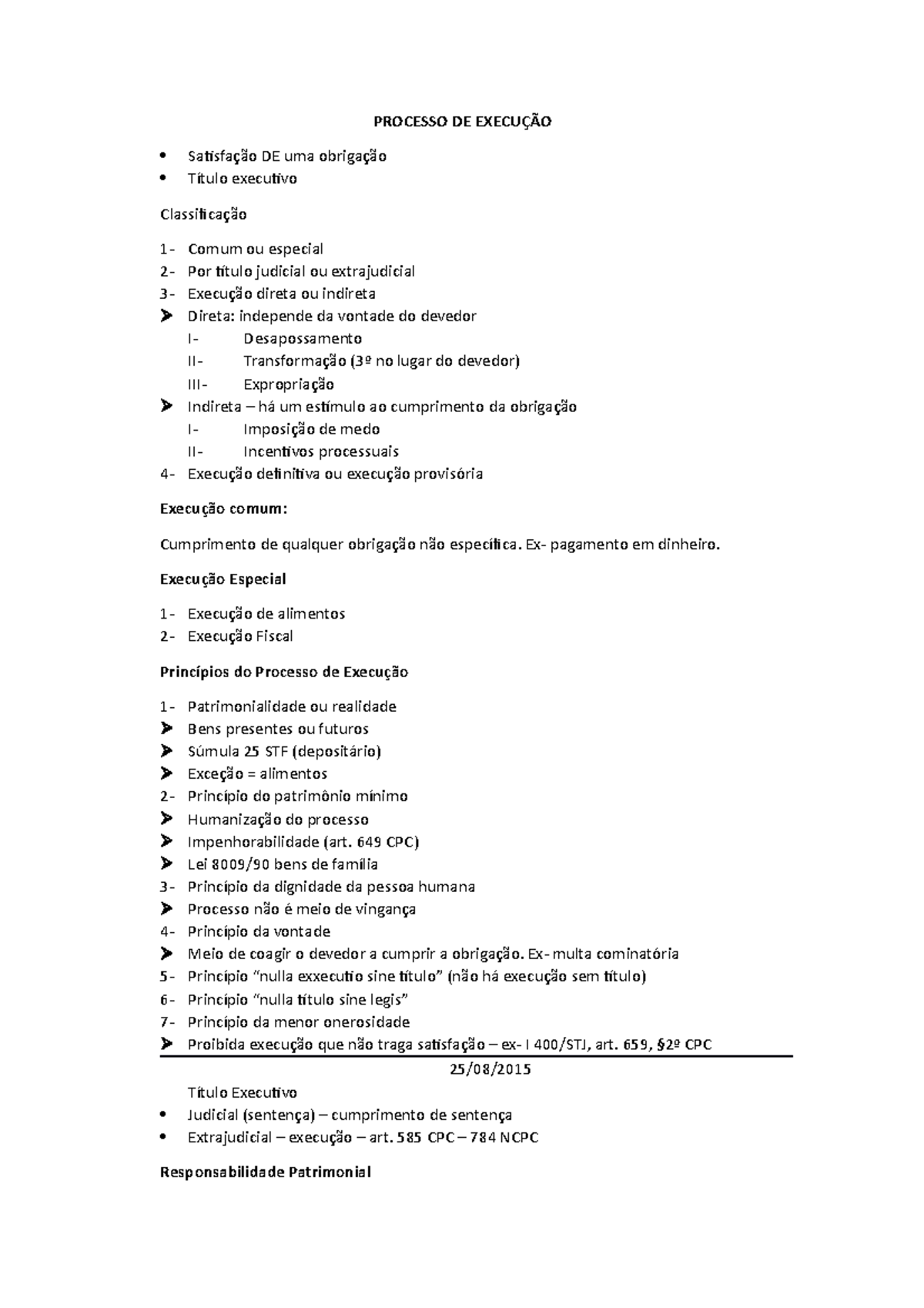 Processo DE ExecuÇÃo - PROCESSO DE EXECUÇÃO Satisfação DE uma obrigação ...