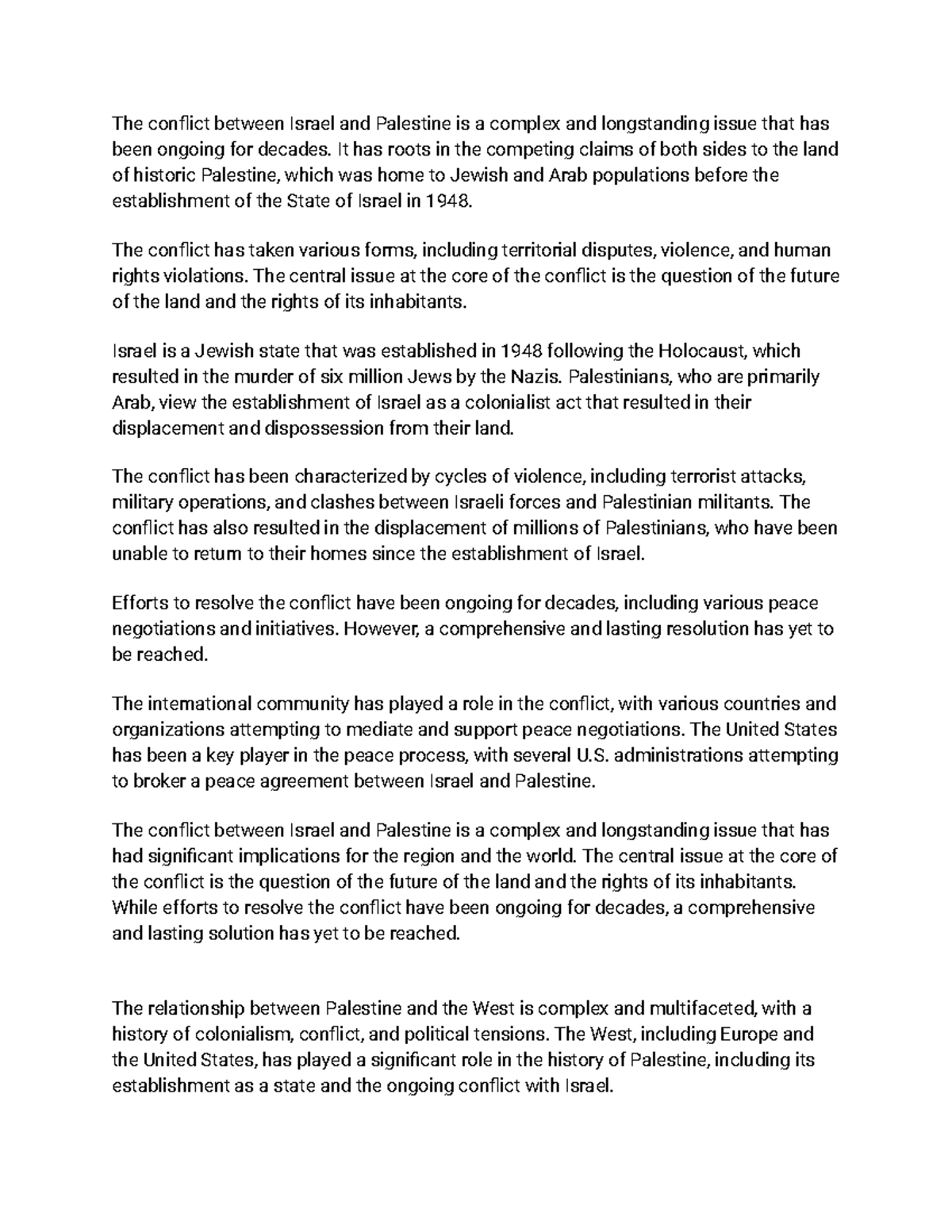 Israel-Palestine conflict - The conflict between Israel and Palestine ...