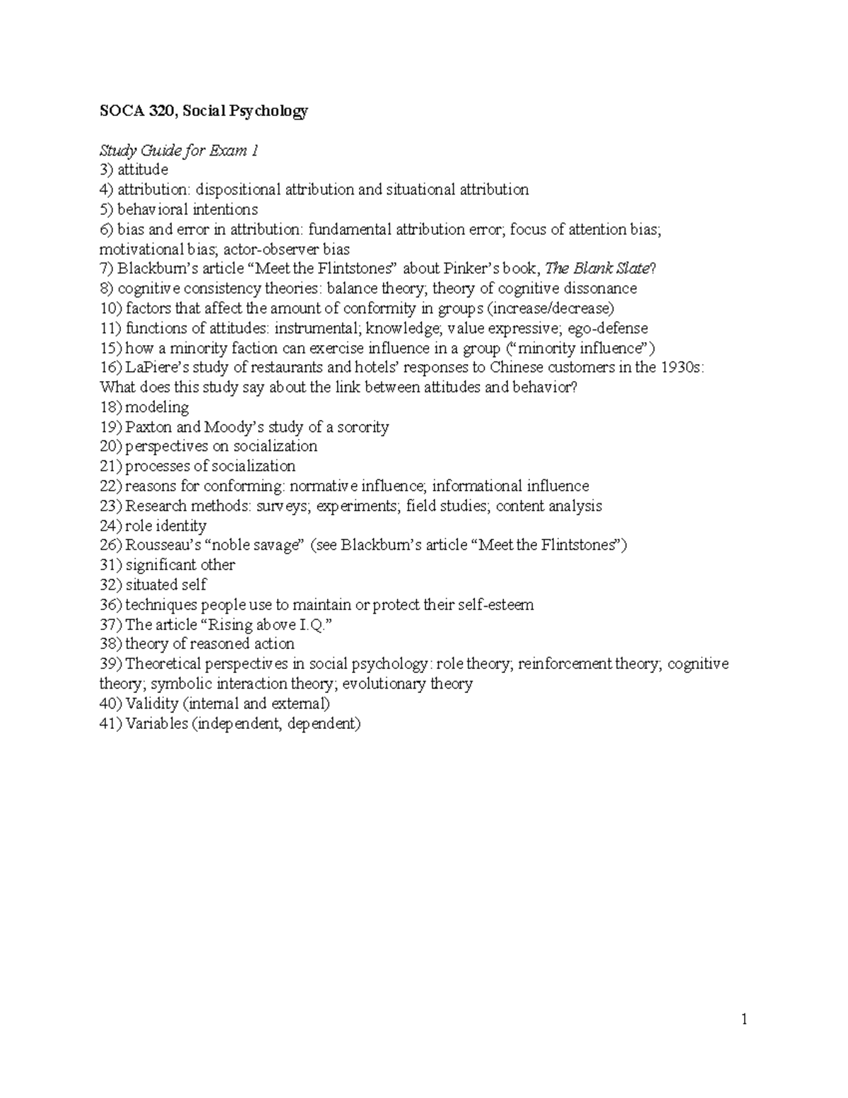 UTF-8''Study Guides for All Three Exams Updated D2 - SOCA 320, Social ...