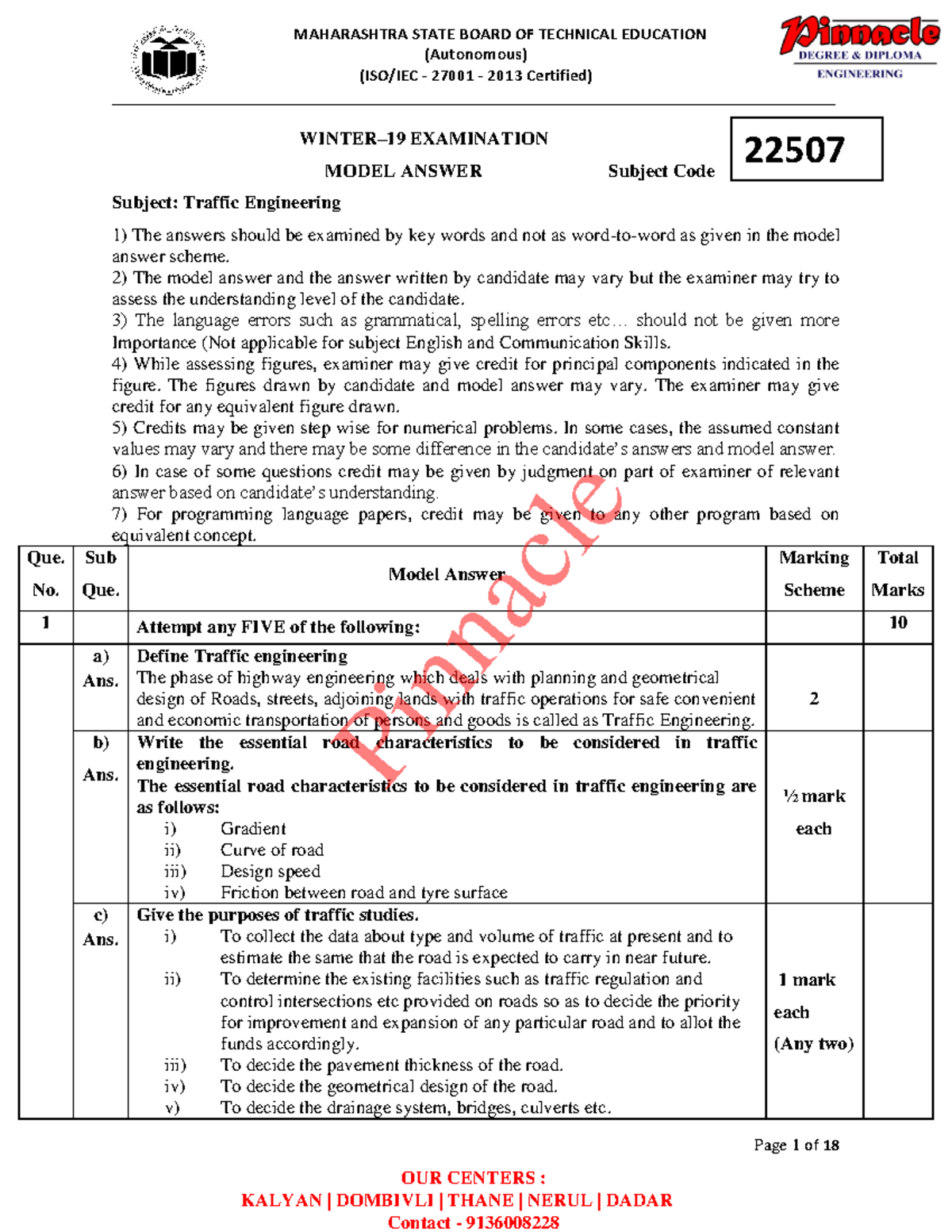 TEN 2019 Winter model answer paper - (Autonomous) (ISO/IEC - 27001 ...