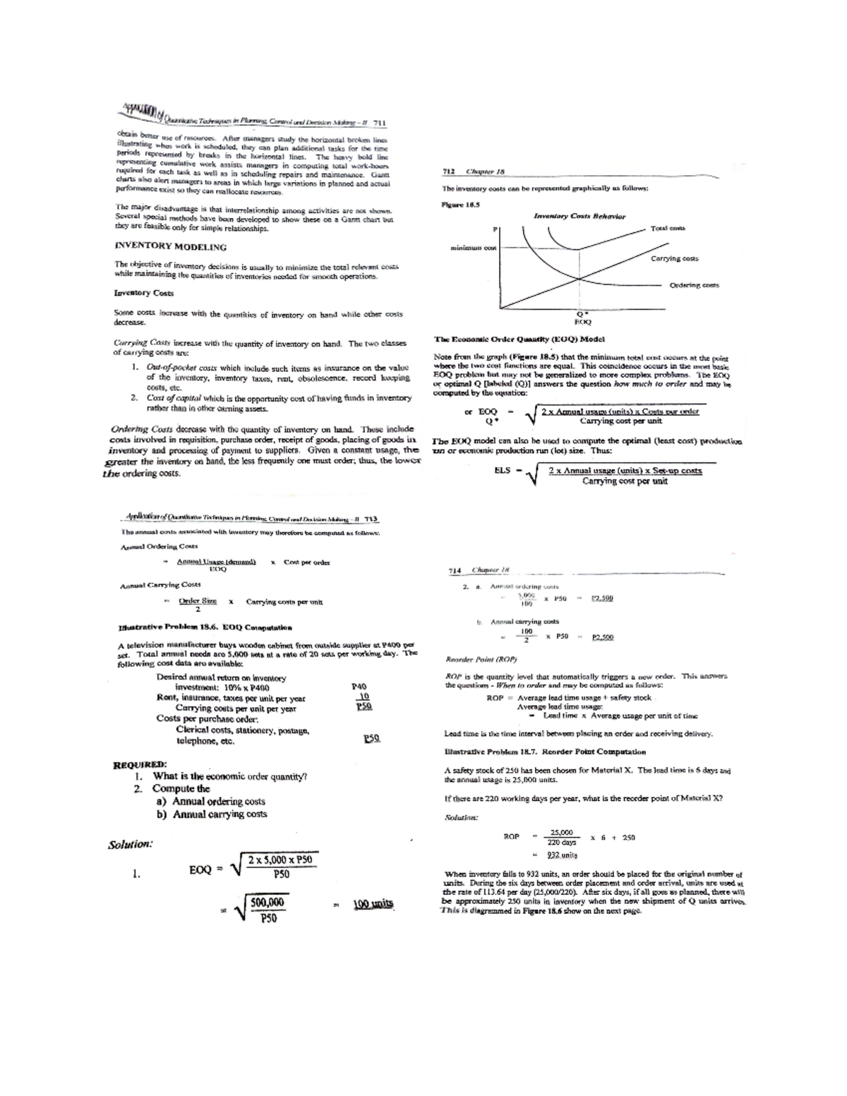 Mansci ( Final Quart) Lesson 1 EOQ - BS Accountancy - Studocu