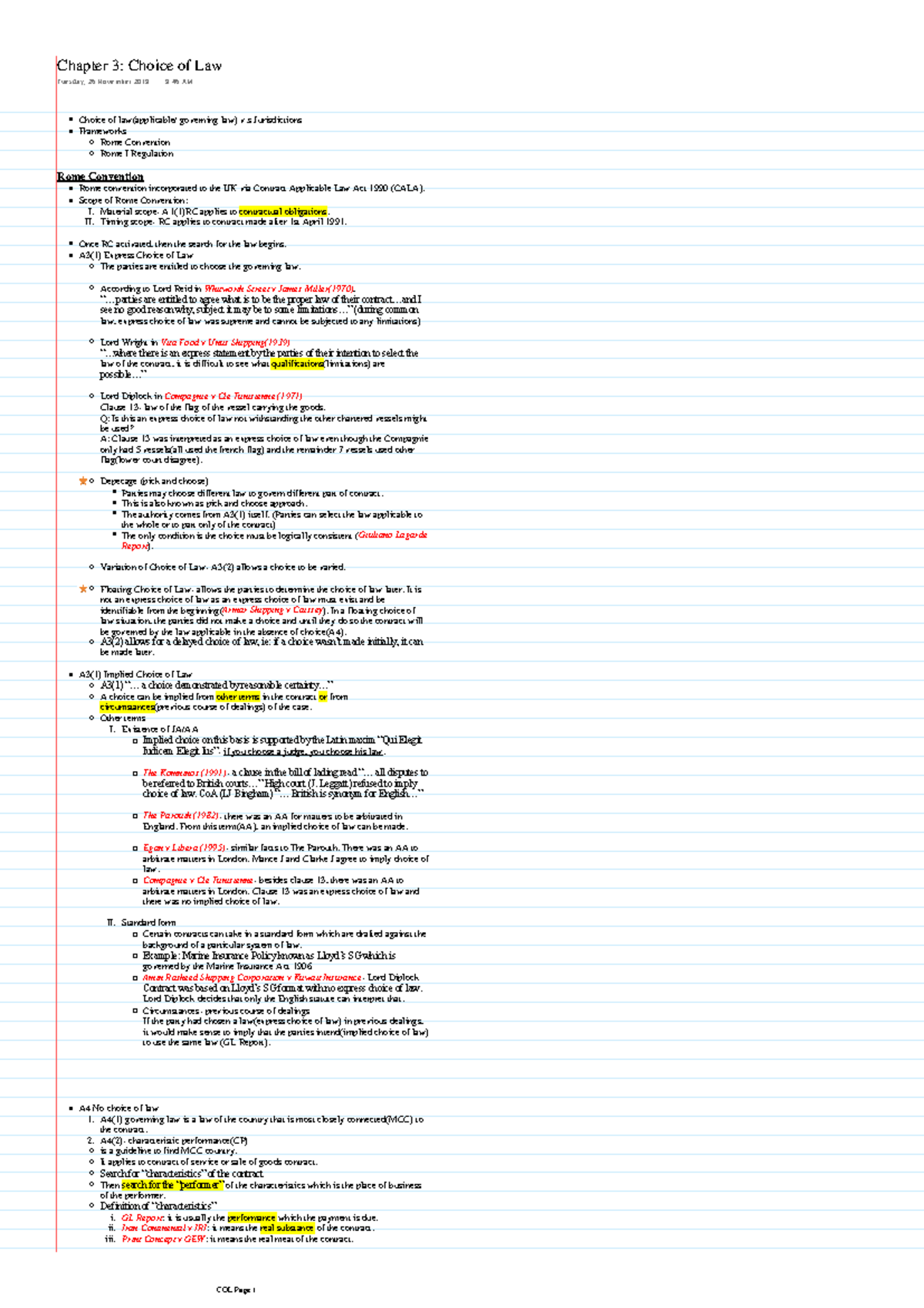 Chapter 3 Choice of Law - A4(1) governing law is a law of the country ...
