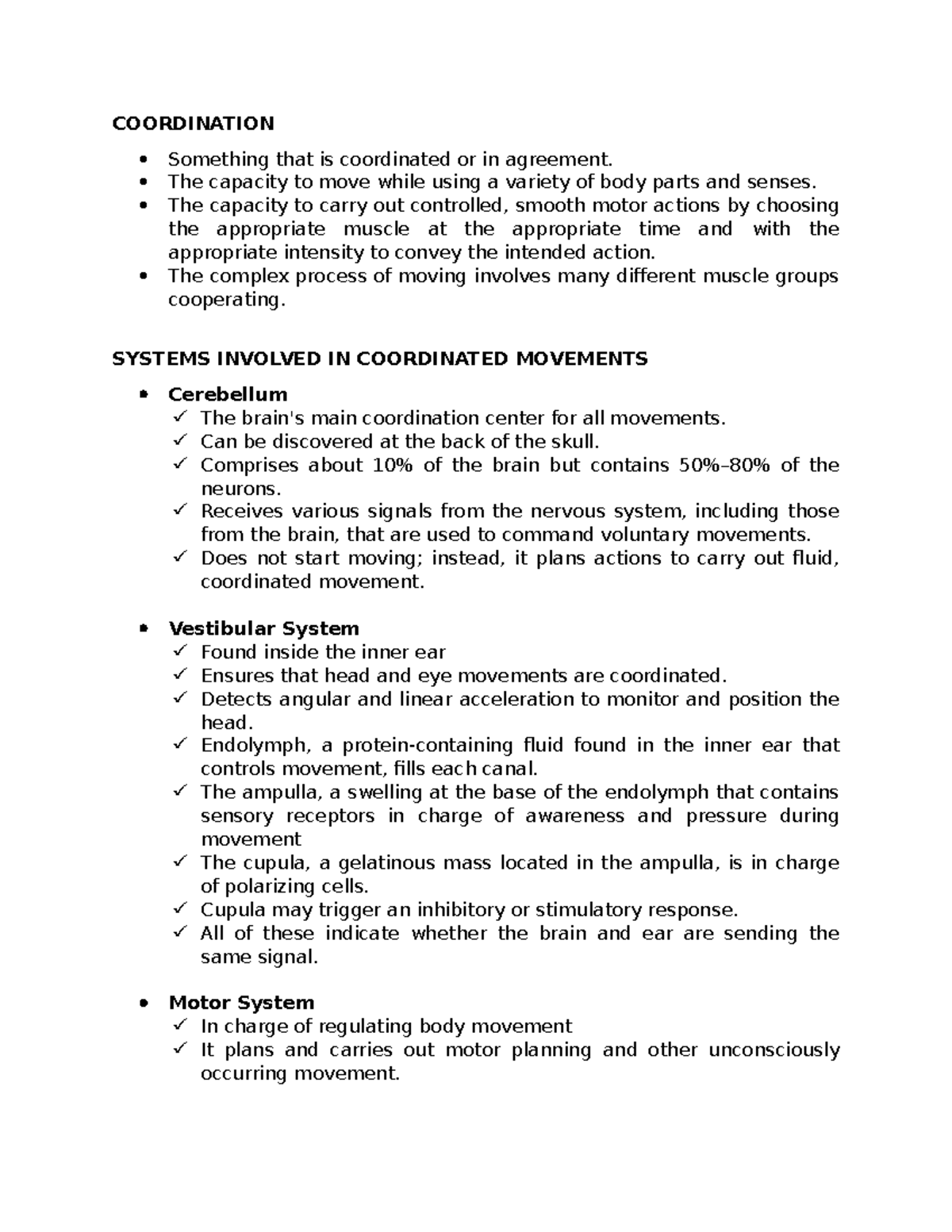 Coordination - COORDINATION Something that is coordinated or in ...