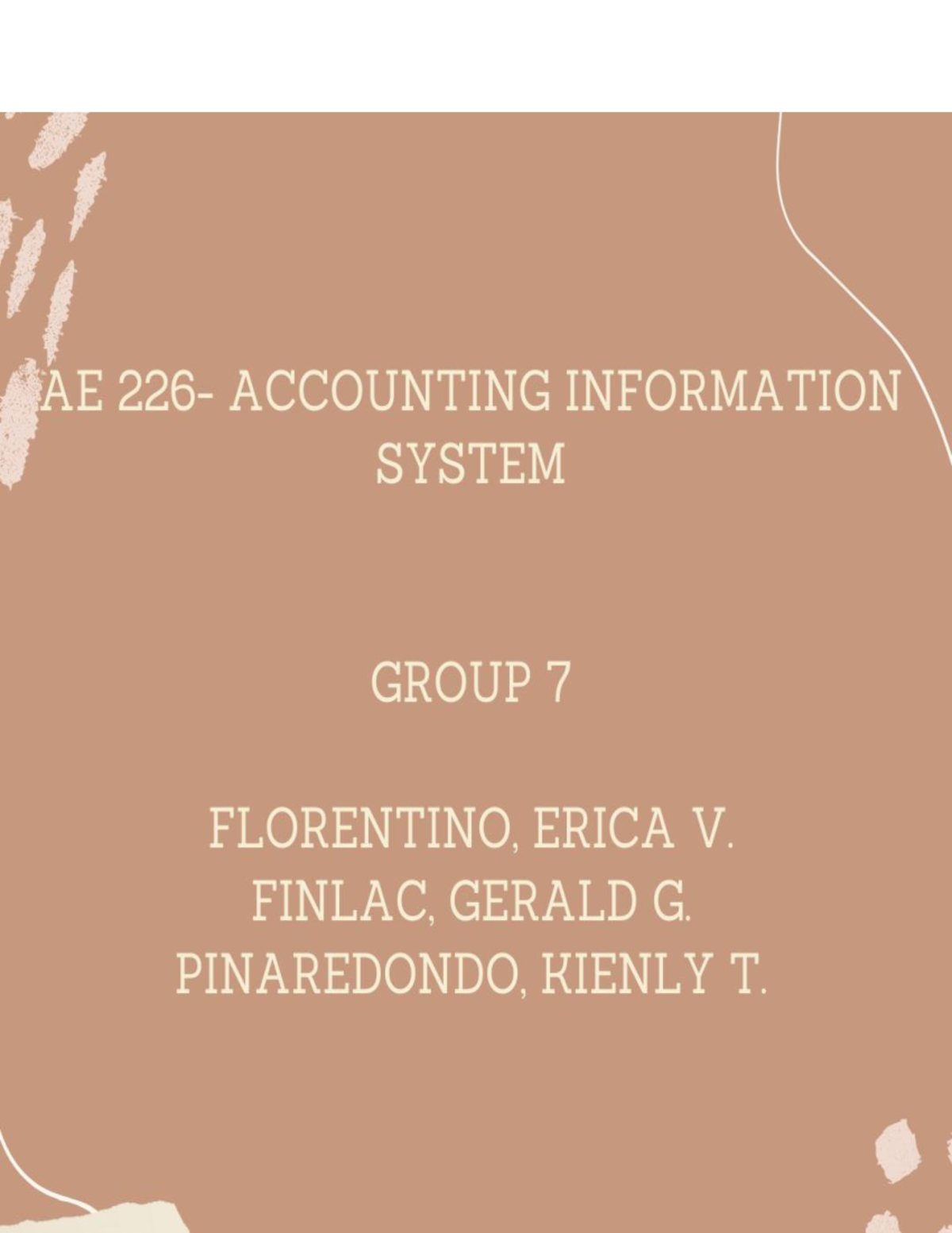 Group 7- Present Acccounting System - Shopyourstyle Present Accounting ...