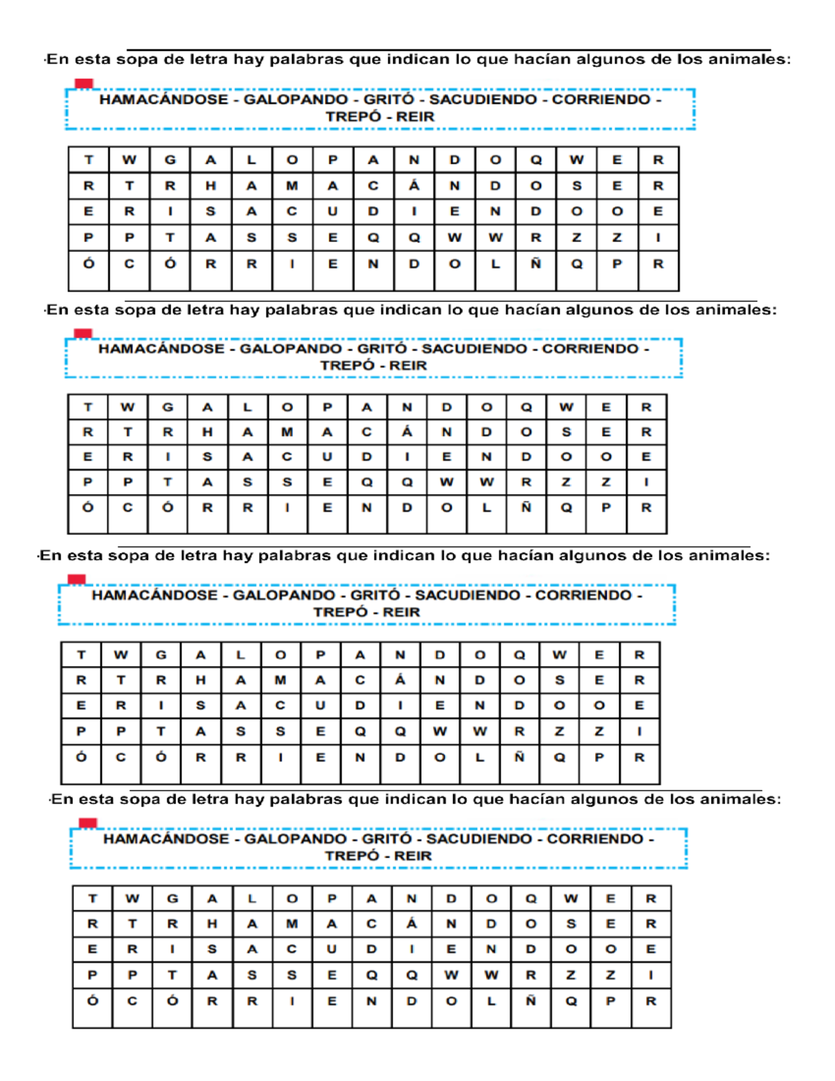 Sopa de letras - Actividad para primer grado - En esta sopa de letra ...