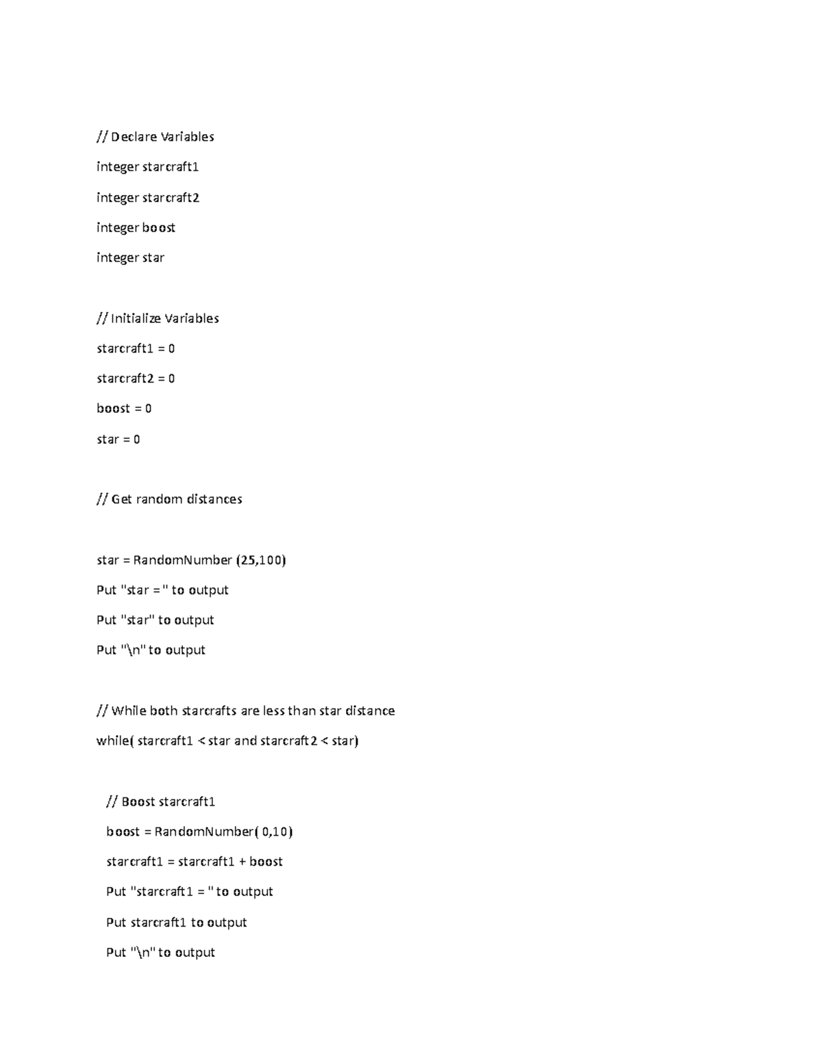 Declare Variables - Space race project - CS-300 - SNHU - Studocu