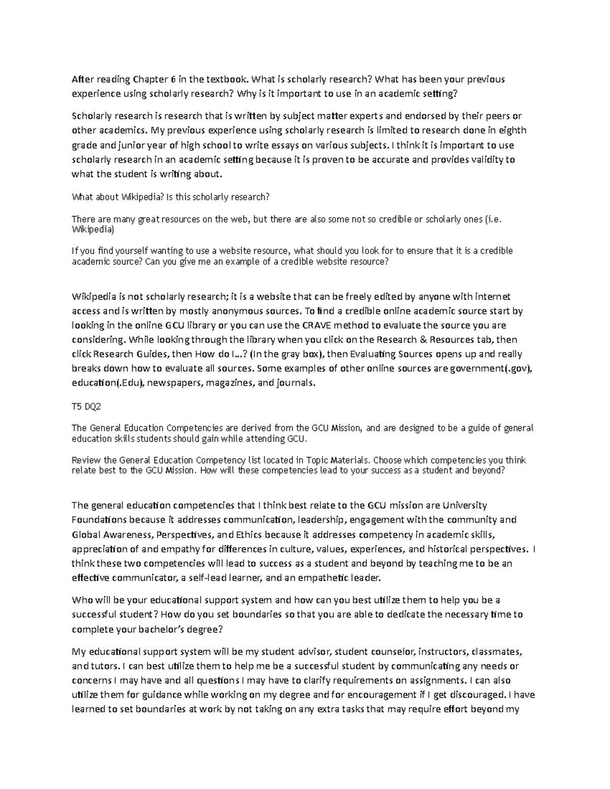 Topic 5 Discussion Questions 1 2 After Reading Chapter 6 In The 