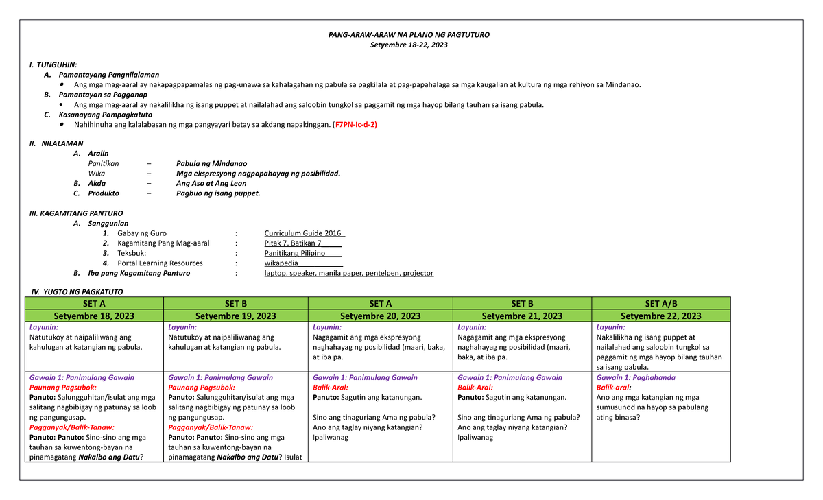 1 - Hope this will help you find activities about the lesson - PANG ...
