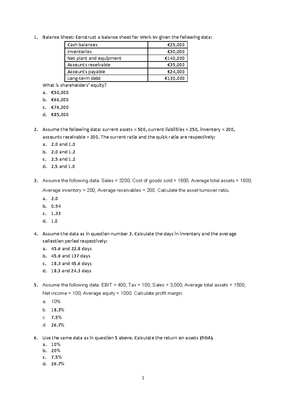 exercises-college-bedrijfseconomie-review-exercises-with-answers
