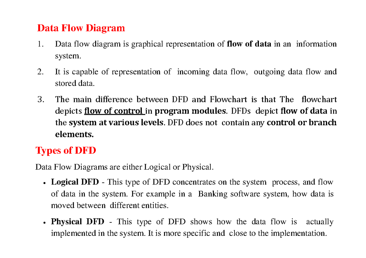 Software Engineering UNIT 3 Software Design Basics - Data Flow Diagram 1. Data flow diagram is ...
