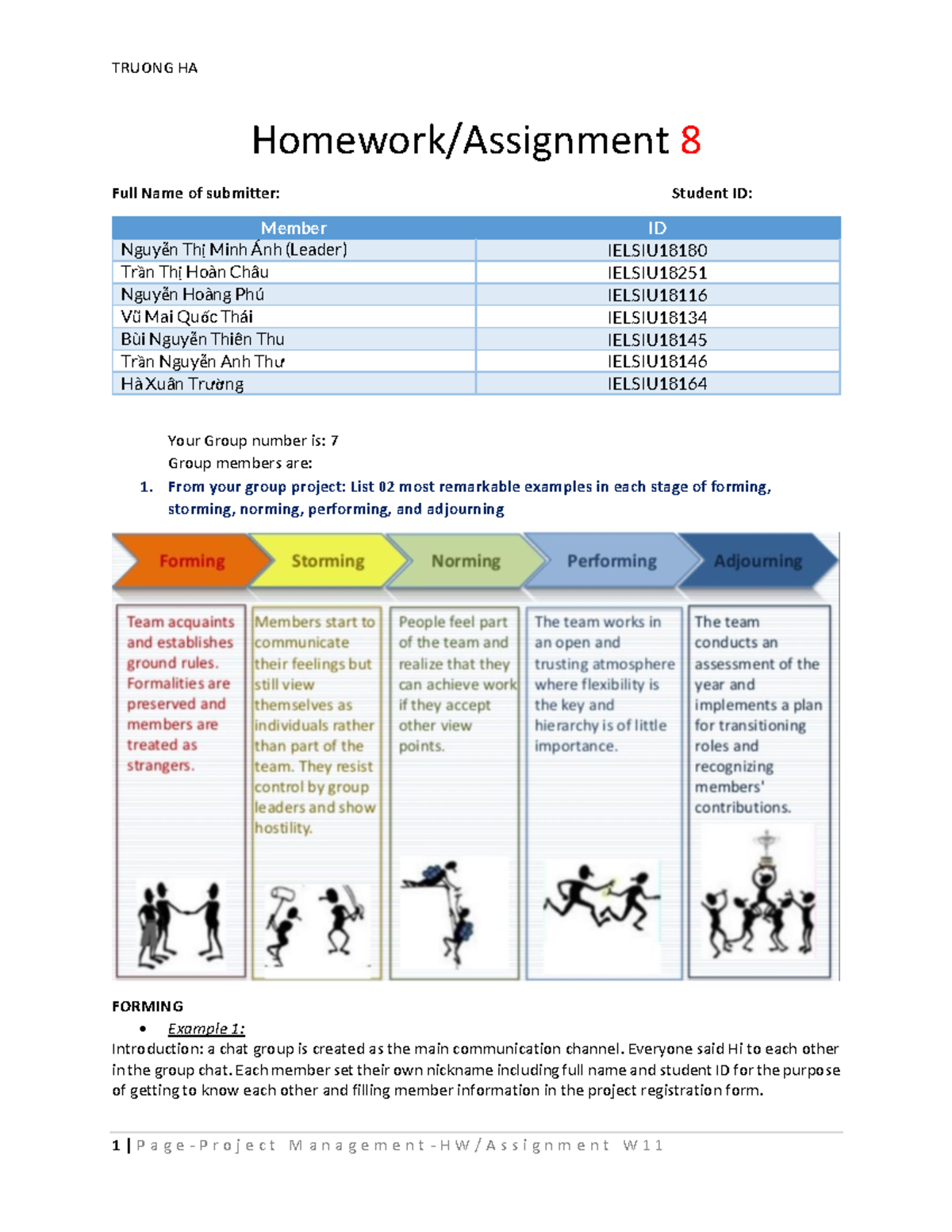 PJM HW8 G7 - Homework 8 - Project Management Lecturer: Tran Van Ly - Homework/Assignment 8 Full ...