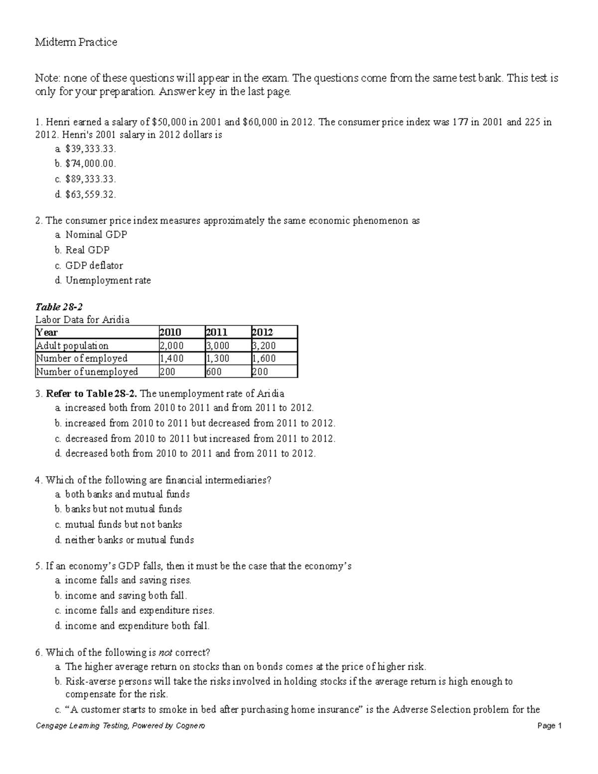 Midterm Practice - Notes - Midterm Practice Note: none of these ...
