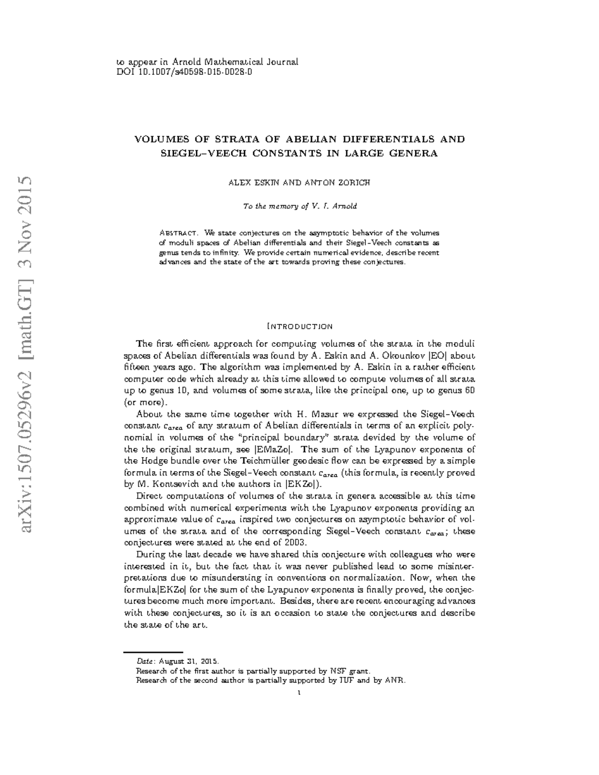 223016099 - Cours - arXiv:1507 [math] 3 Nov 2015 to appear in Arnold ...