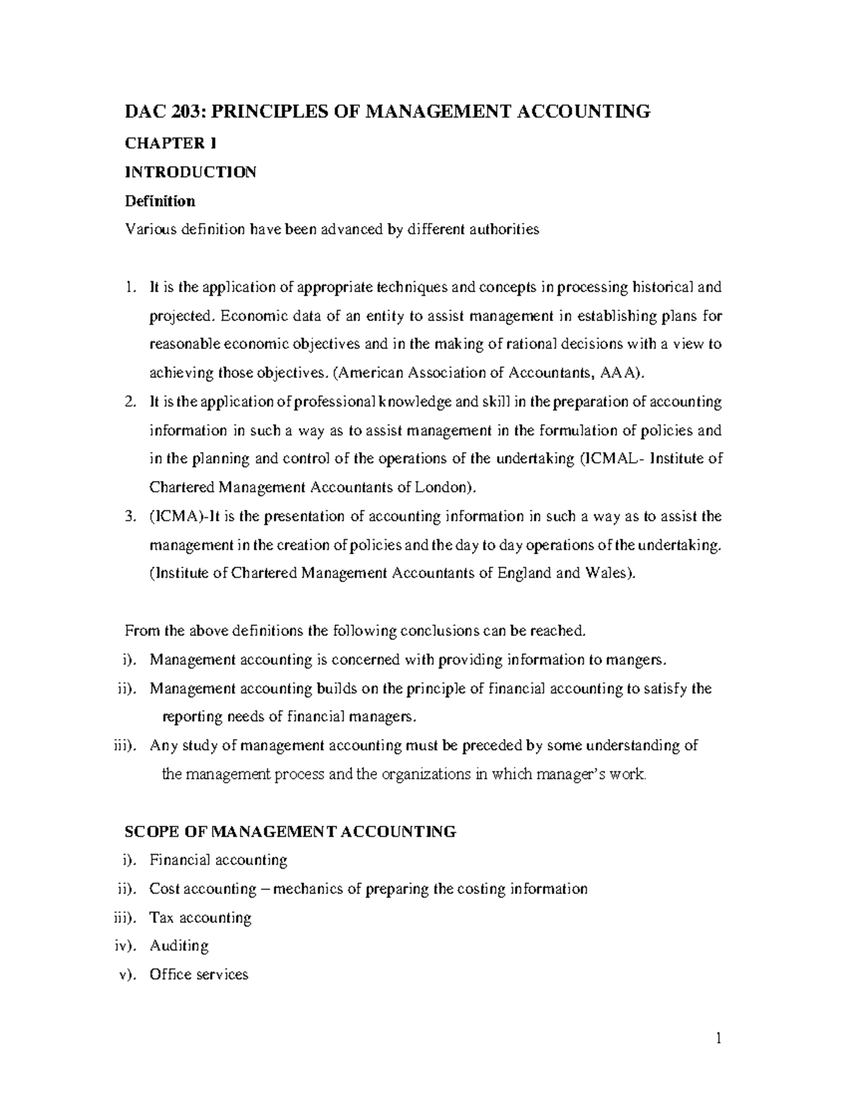 File 002 - Management Accounting DOC Notes-1 - DAC 203: PRINCIPLES OF ...