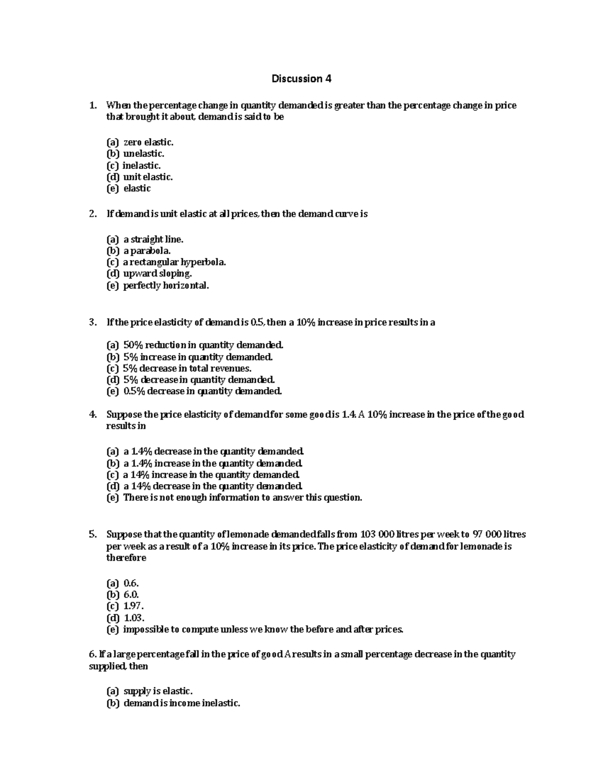CH-4 - Discussion Questions on Chapter 4 by Professor Chowdhury Shameem ...