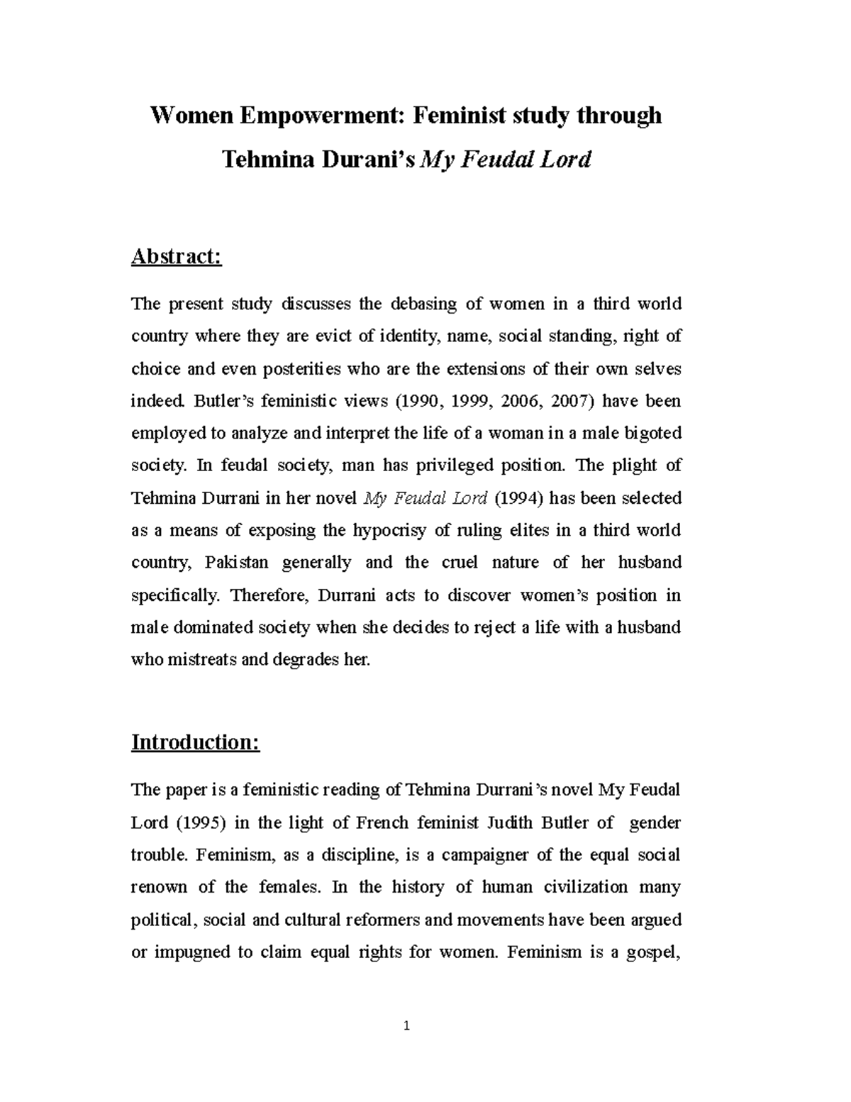 Women Empowerment Feminist study through - Women Empowerment: Feminist ...