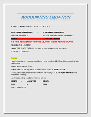Accounting 100 Summaries - ACCOUNTING 100 SUMMARIES CHAPTER 1 ...
