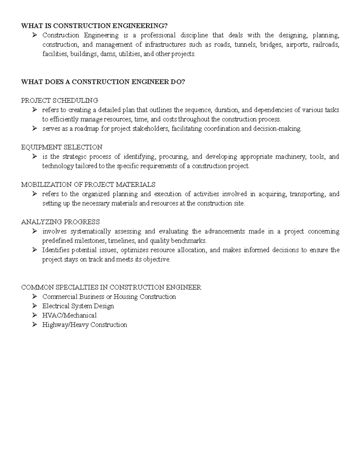 Visual AIDS IN CE 111 - reviewer - WHAT IS CONSTRUCTION ENGINEERING ...