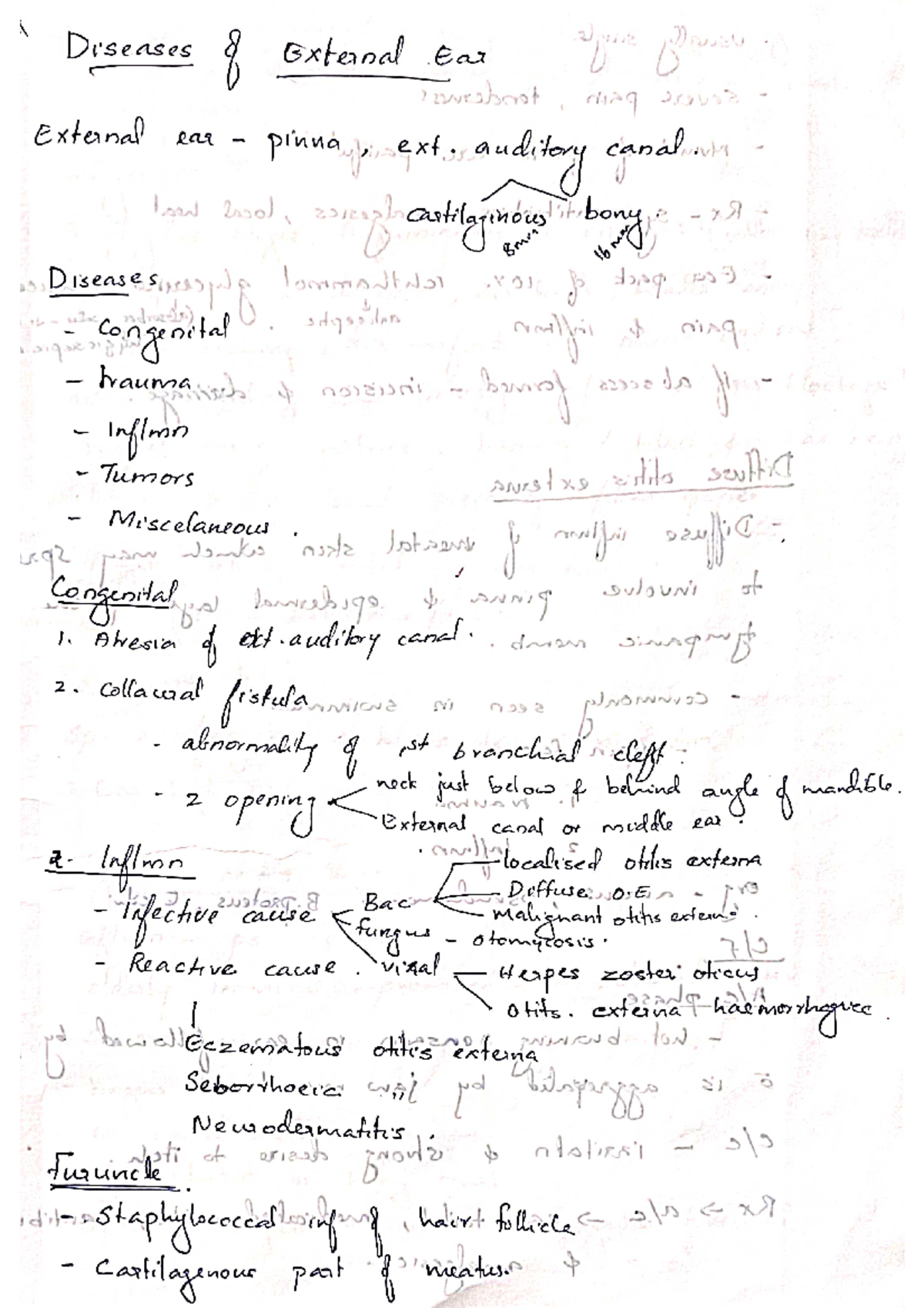 Diseases of external ear - Otorhinolaryngology - Studocu
