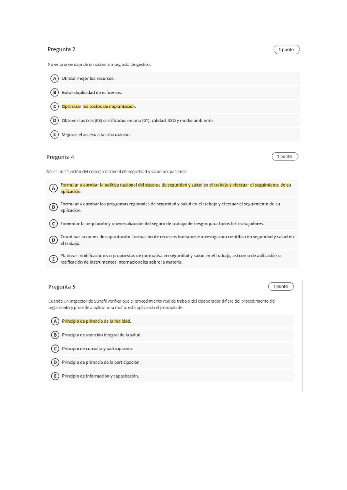 PC1 - ####### Pregunta 2 No es una ventaja de un sistema integrado de gestión: (a) Utilizar ...