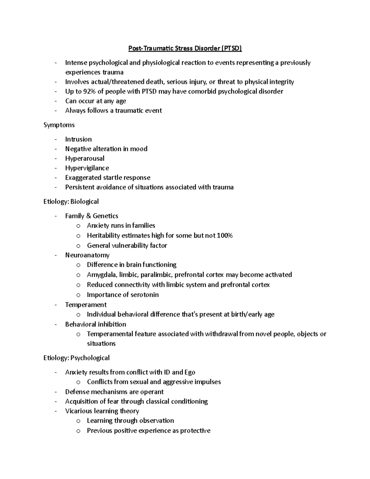 Post-Traumatic Stress Disorder (PTSD) - Post-Traumatic Stress Disorder ...