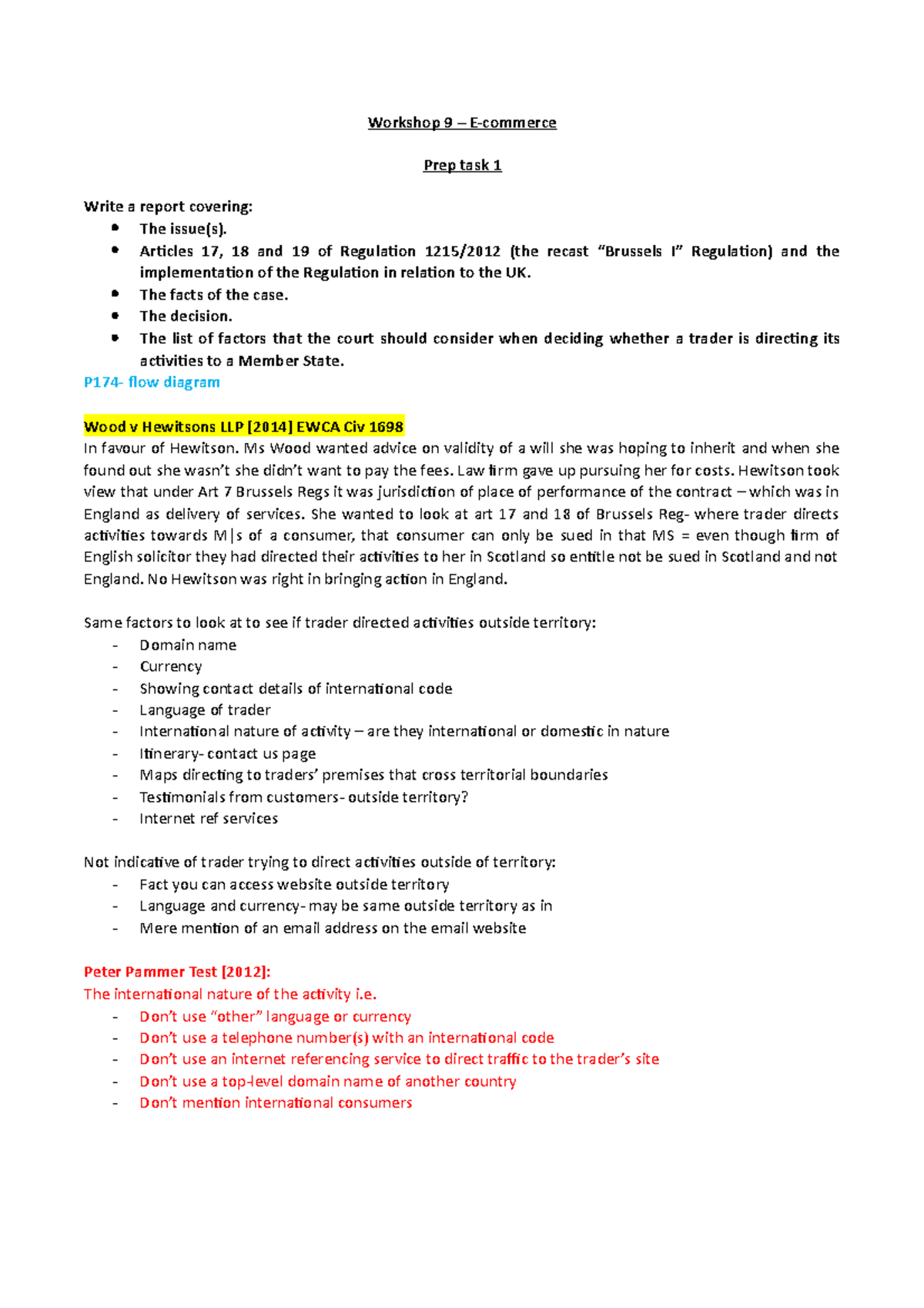 Workshop 9 – E-commerce - Workshop 9 – E-commerce Prep task 1 Write a ...