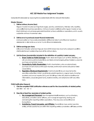 ACC 318 5-1 Project one - GRADE: A - 5-1 Project One Olivia Peter ACC ...