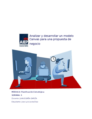 Trabajo Sumativo Semana 3 - Actividad práctica sumativa semana 3 MÓDULO: Planificación ...