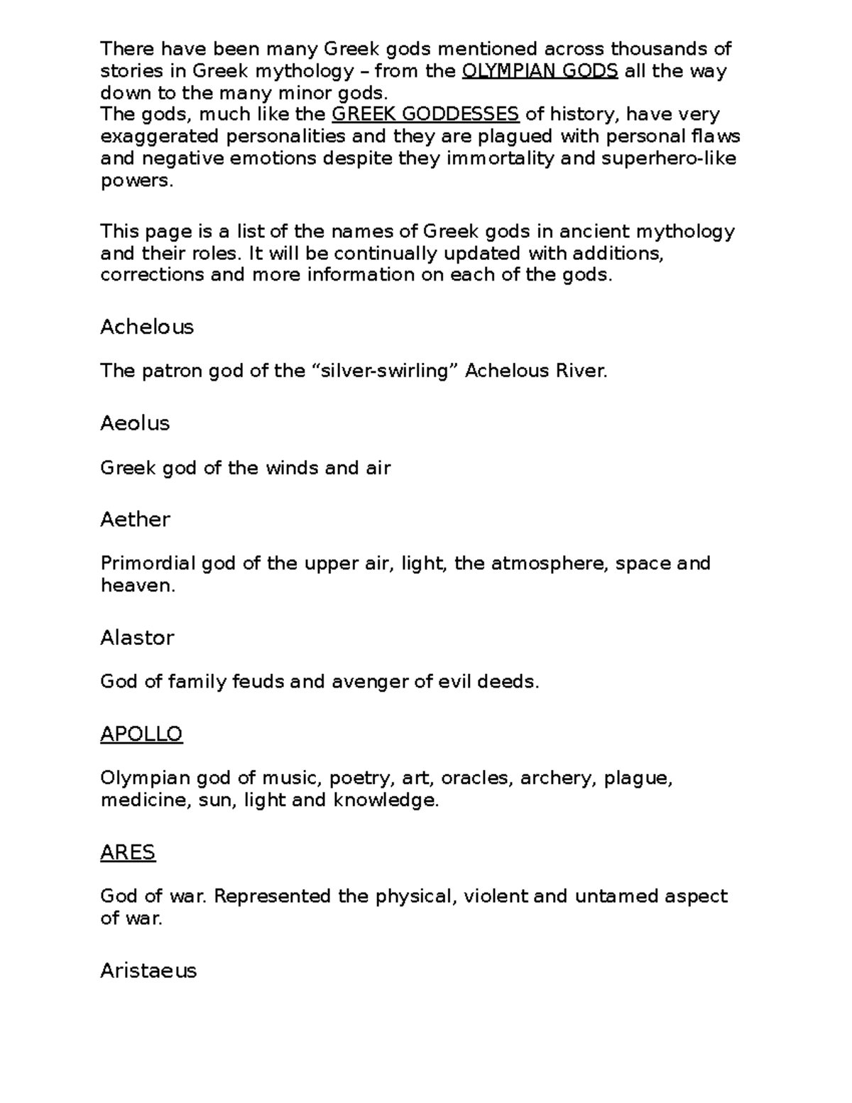 Greek-mythology - Greek-mythology - There have been many Greek gods ...