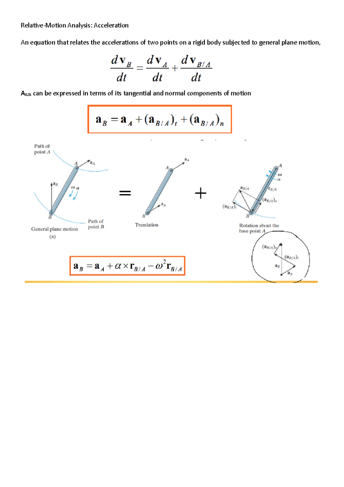 Lecture 7 - Mass Moment of Inertia2. Planar Kinetic Equations of ...