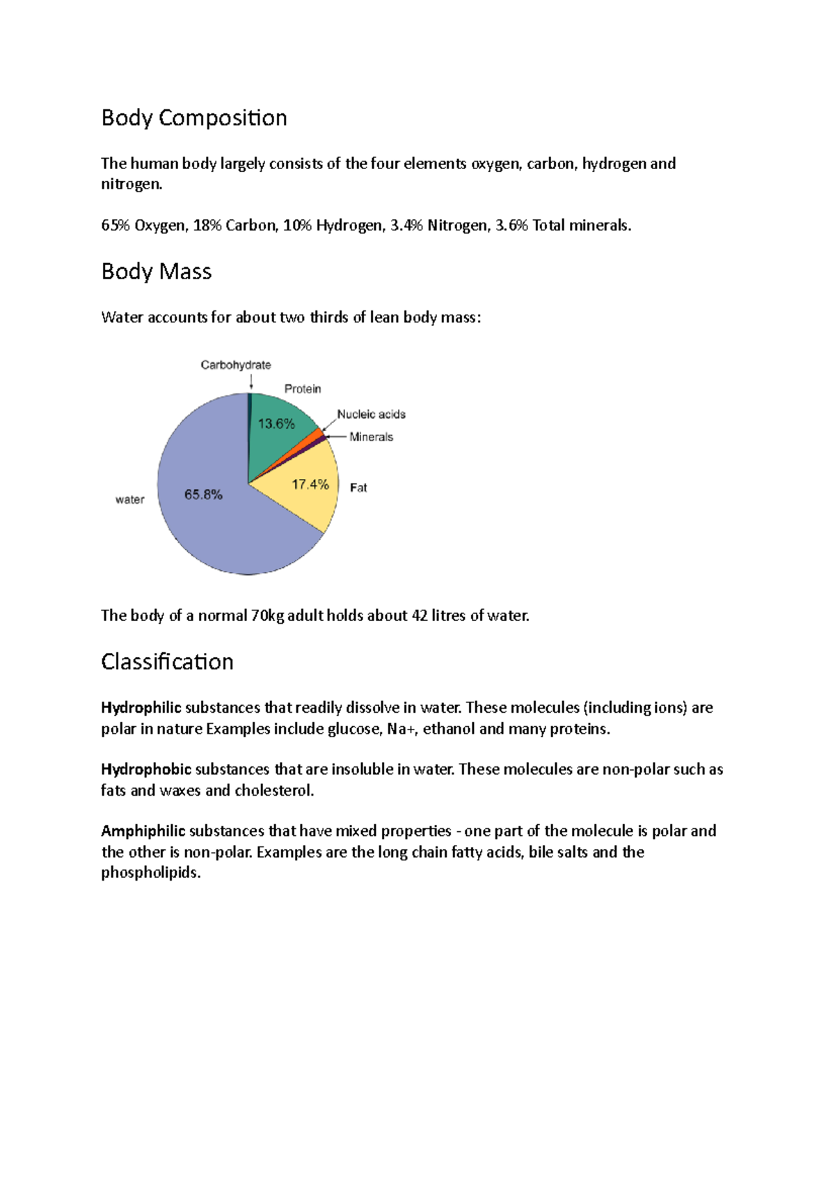 Body Fluid Compartments Lecture 2 - Body Composition The human body ...