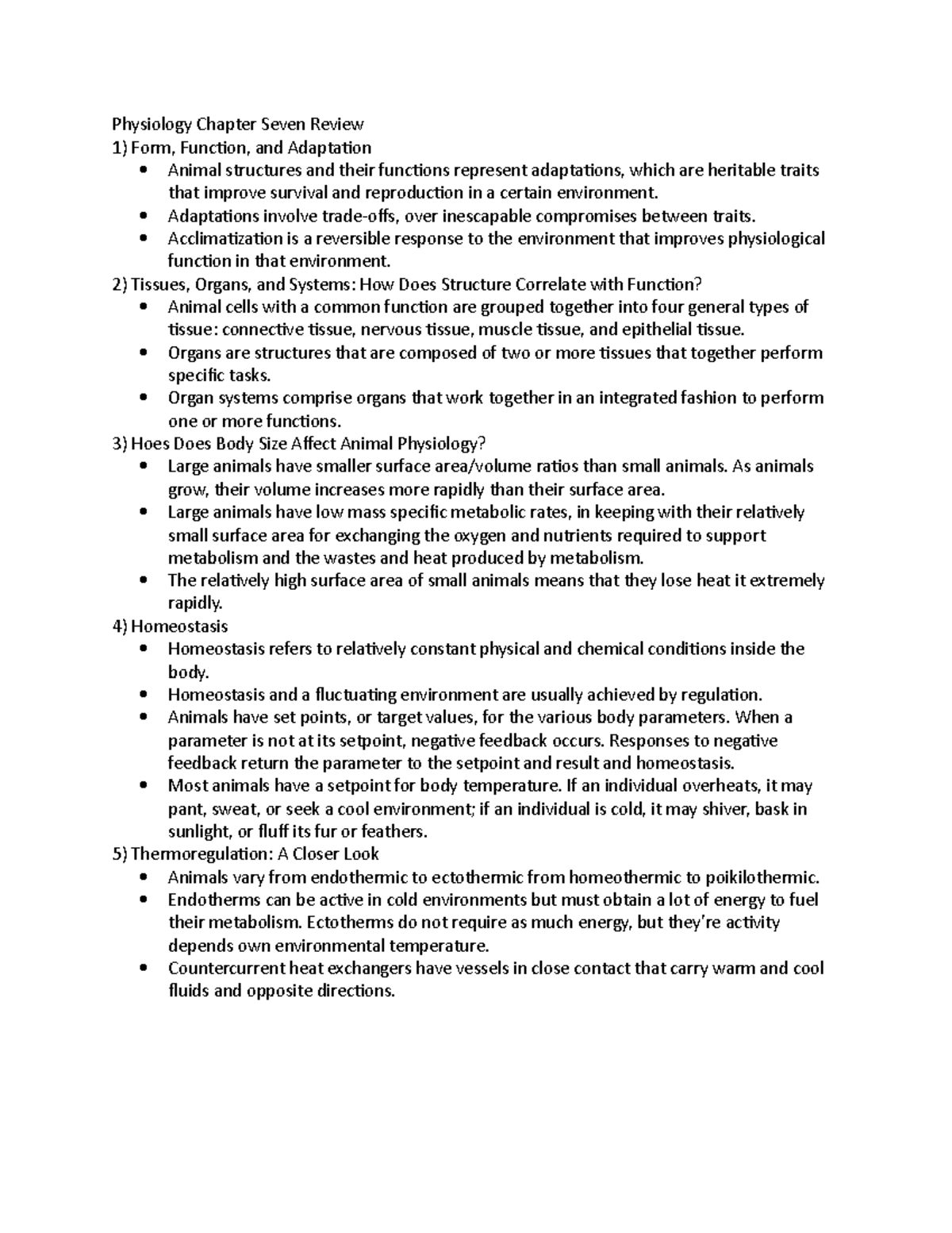 Physiology Chapter Seven Review - Physiology Chapter Seven Review Form ...