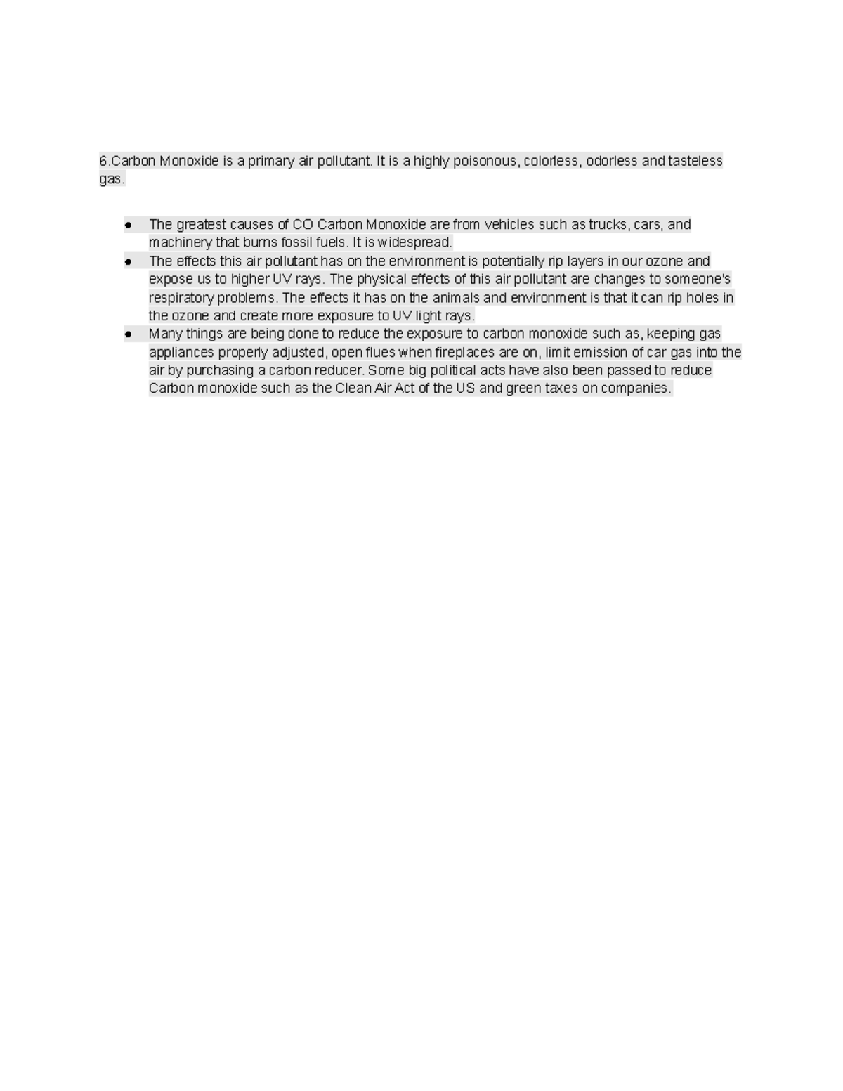 Air pollution 5 - EVR - 6 Monoxide is a primary air pollutant. It is a ...