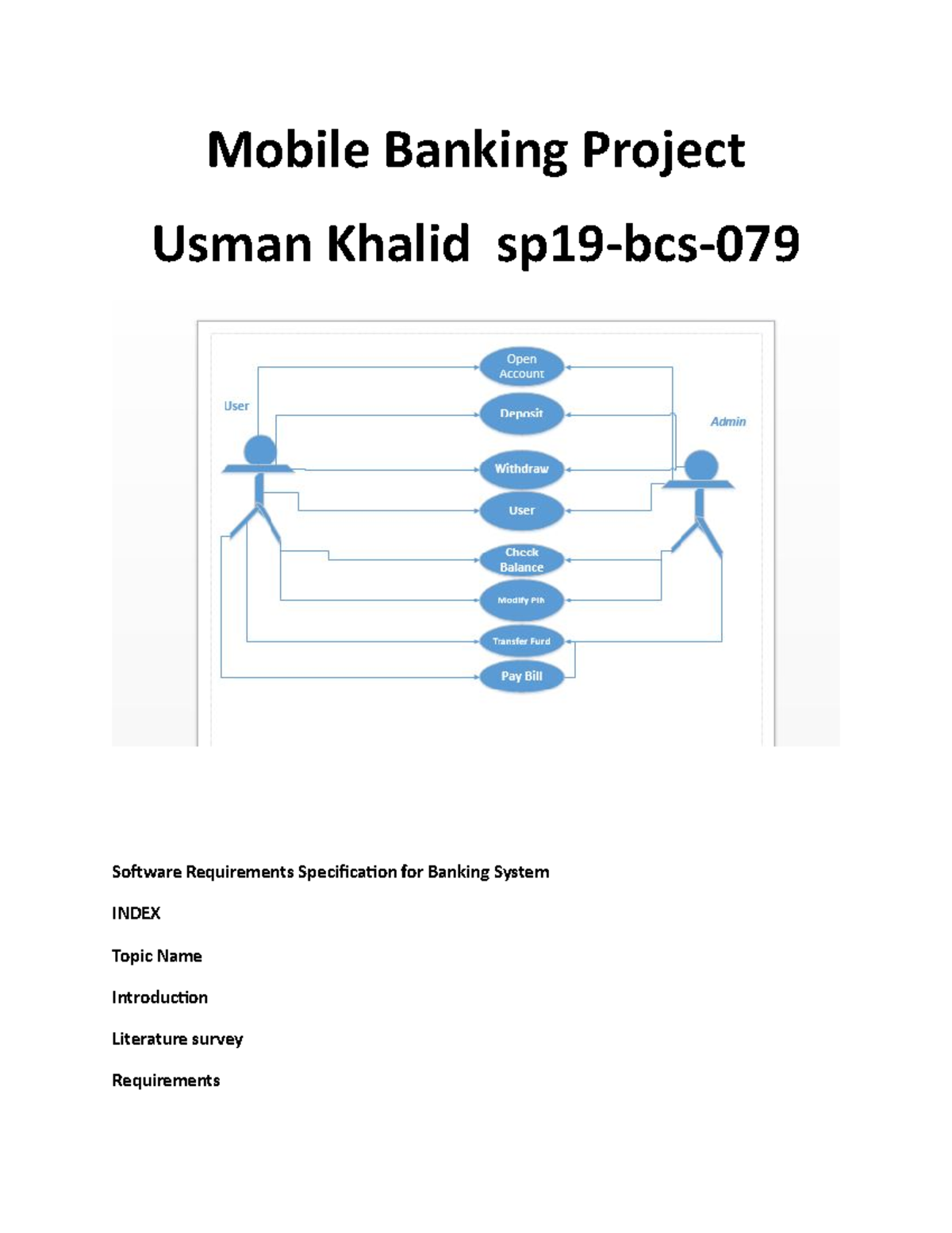 Mobile Banking Project - Mobile Banking Project Usman Khalid sp19-bcs ...
