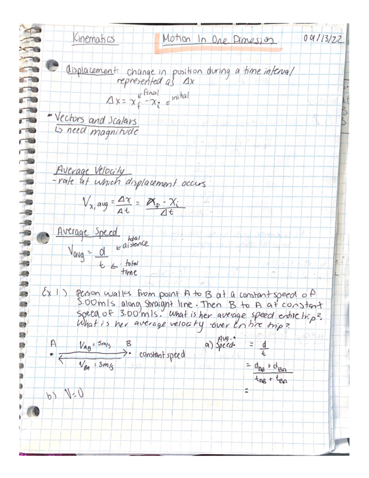 Motion in One dimension Chapter - PHYS-1006EL - Studocu