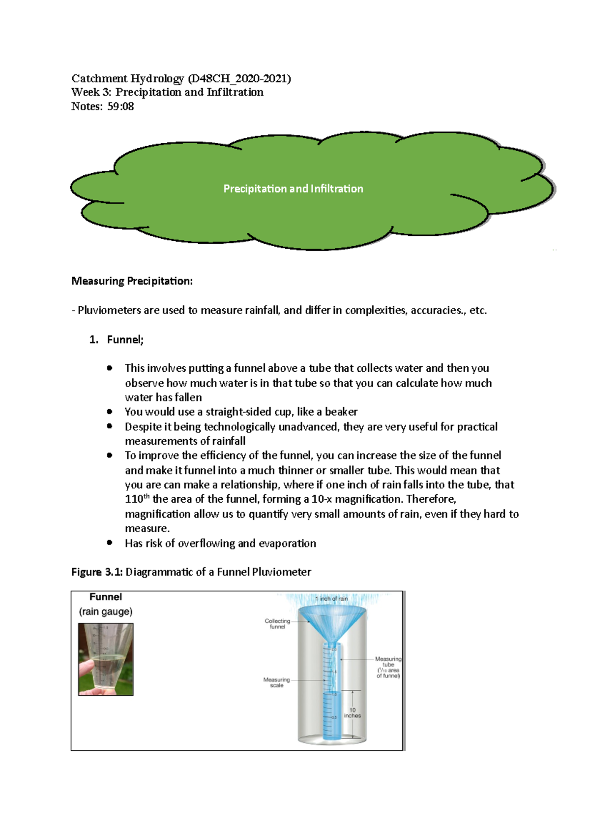 Week 3 - Catchment Hydrology - Catchment Hydrology (D48CH_2020-2021 ...